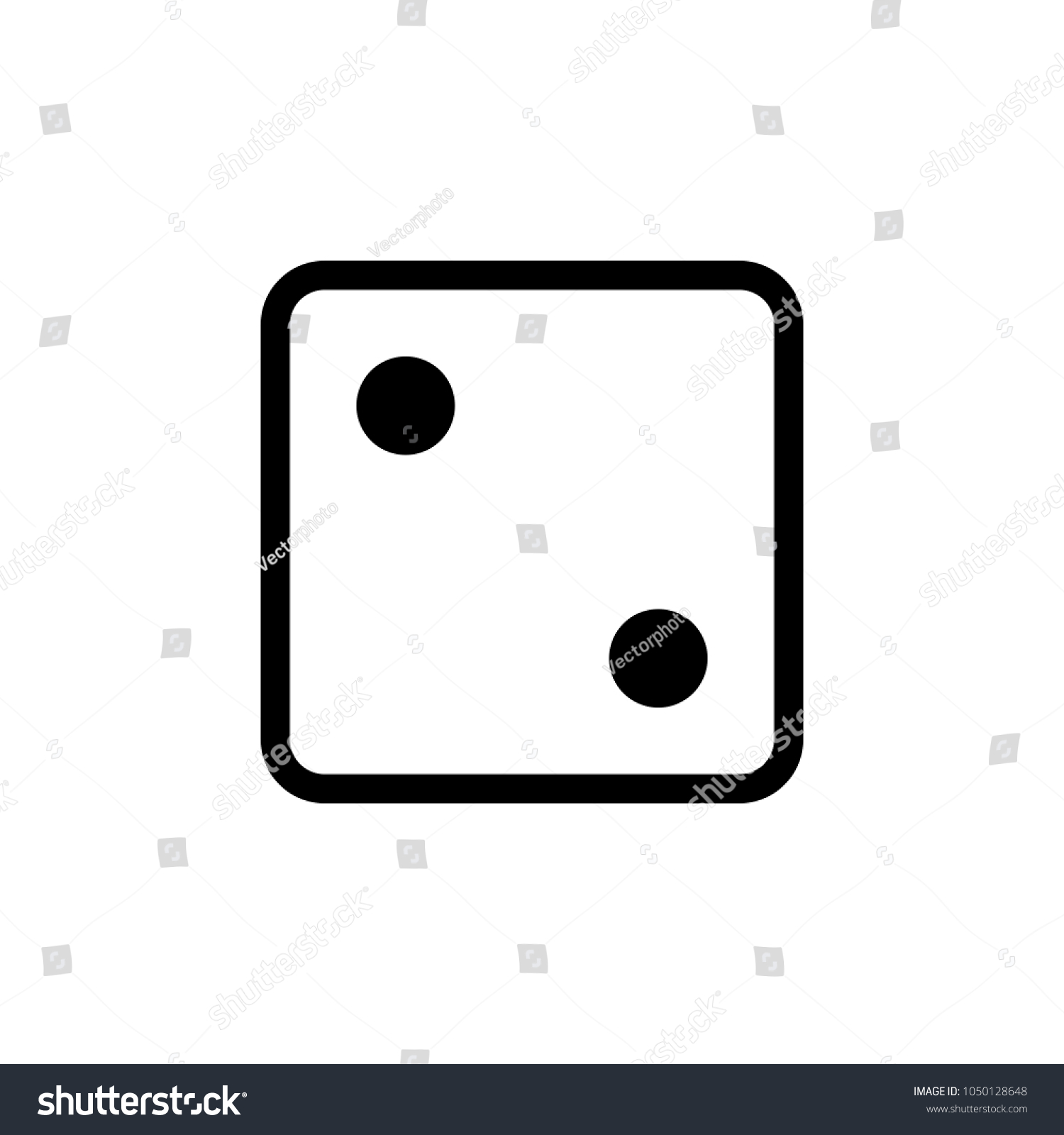 White Dice Number 2 Stock Vector (Royalty Free) 1050128648 | Shutterstock