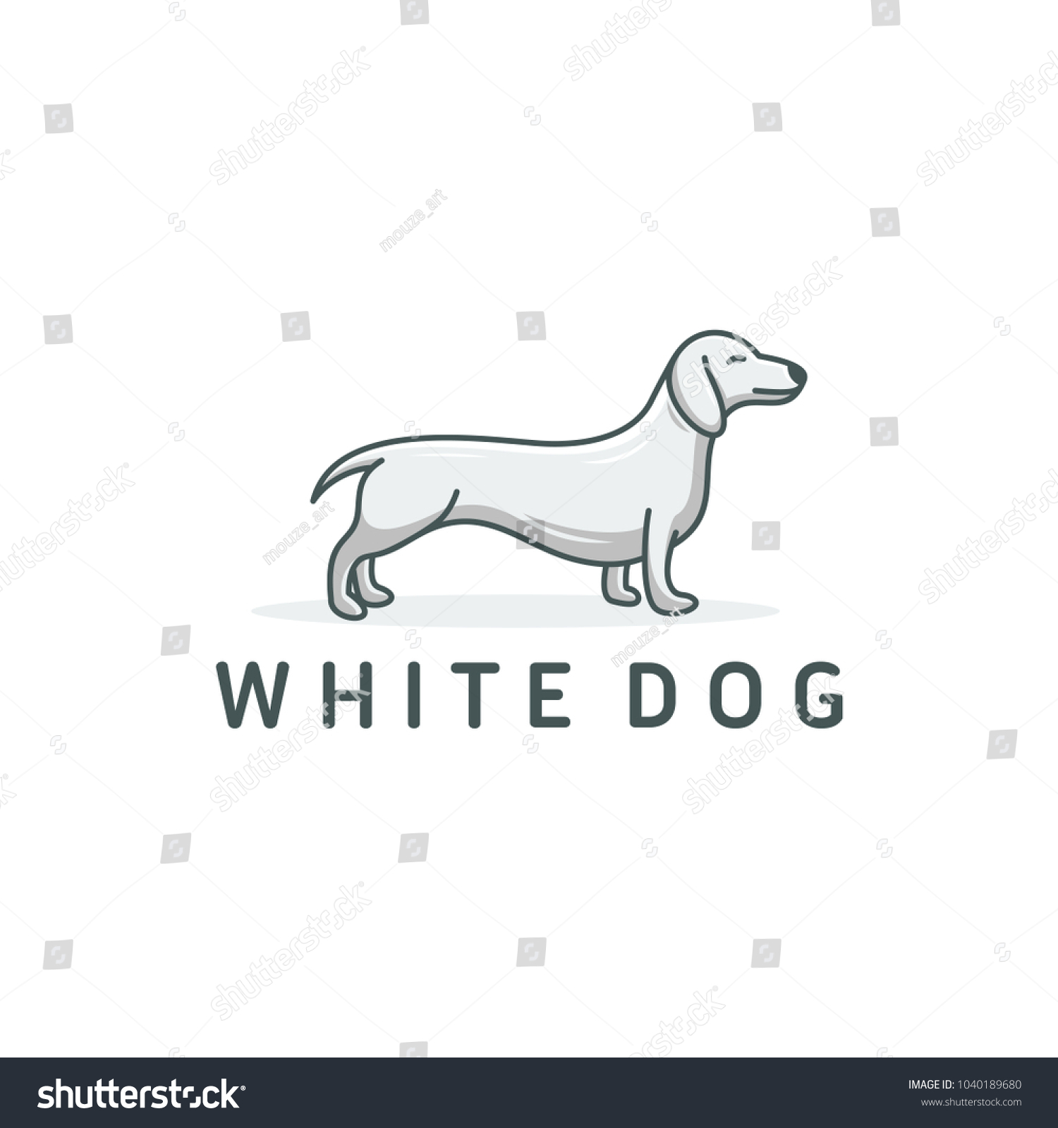 White Dog Logo Design Stock Vector (Royalty Free) 1040189680 | Shutterstock