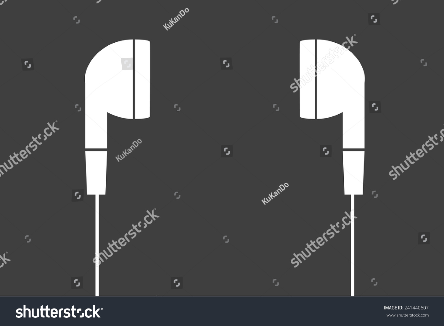 White Earphones Vector Stock Vector (Royalty Free) 241440607 | Shutterstock