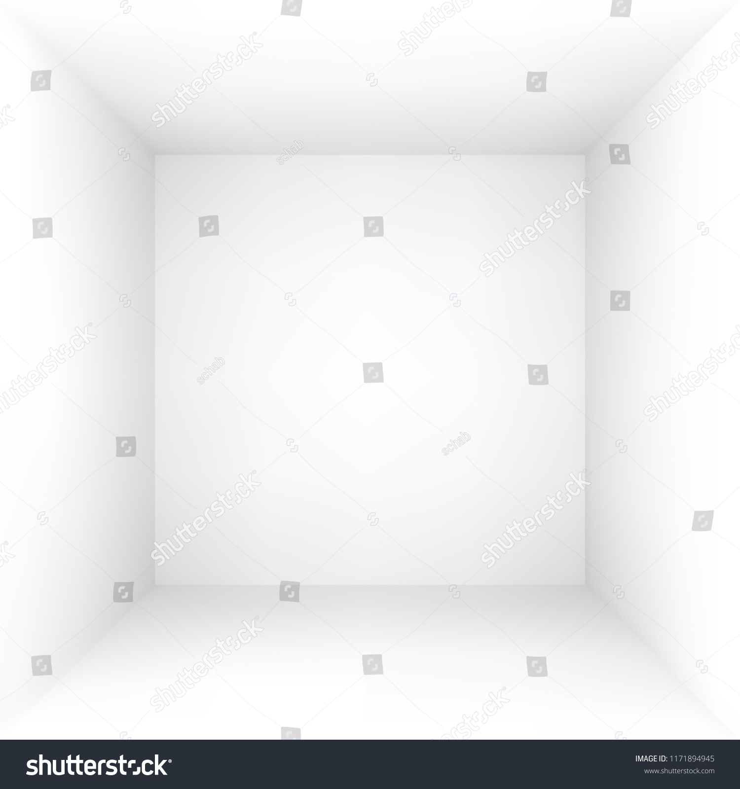 White Empty Box Room Vector Illustration Stock Vector (Royalty Free ...