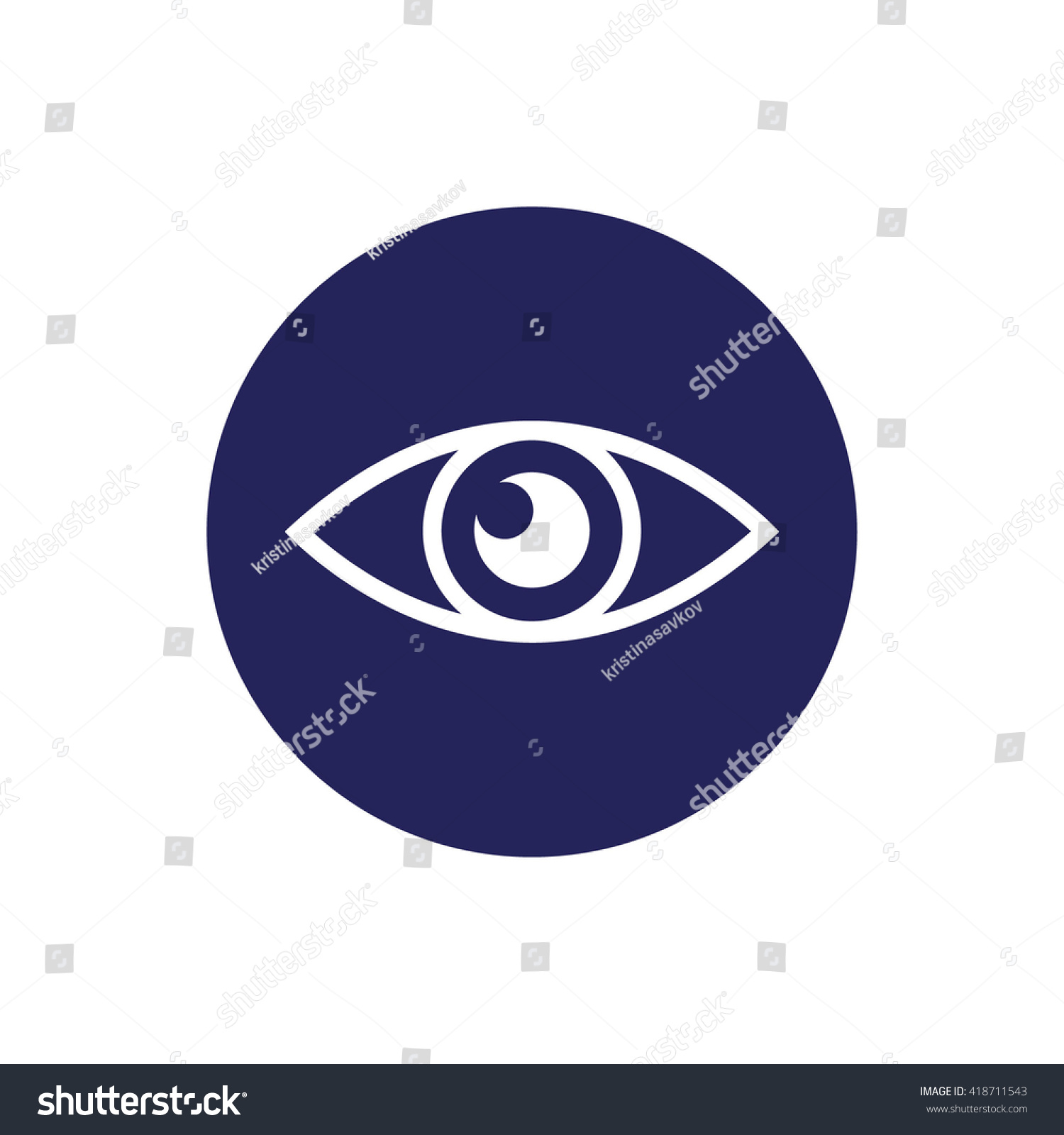 White Eye Icon Vector Blue Circle: เวกเตอร์สต็อก (ปลอดค่าลิขสิทธิ์ ...