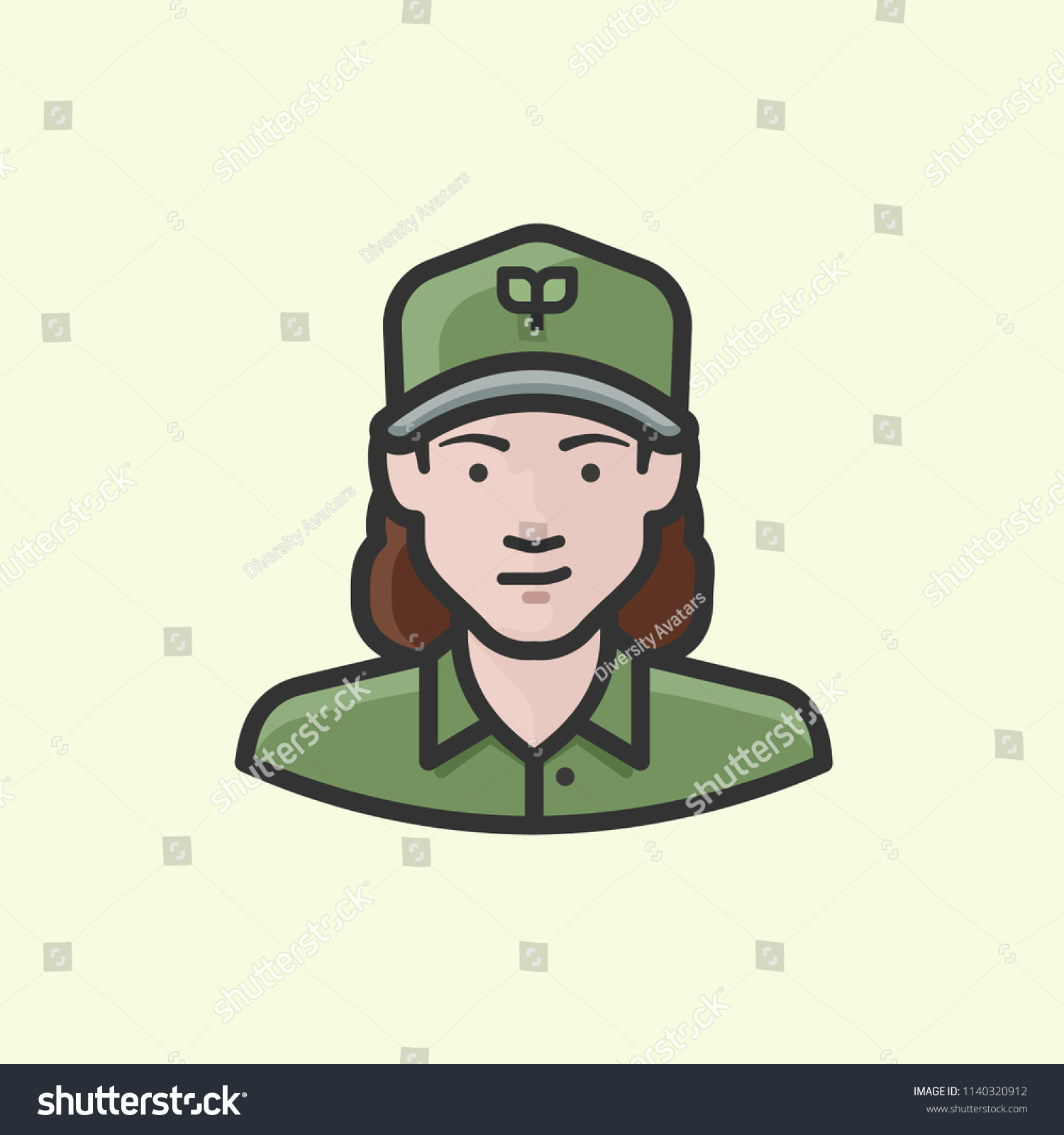 White Female Environmental Worker Stock Vector (Royalty Free ...