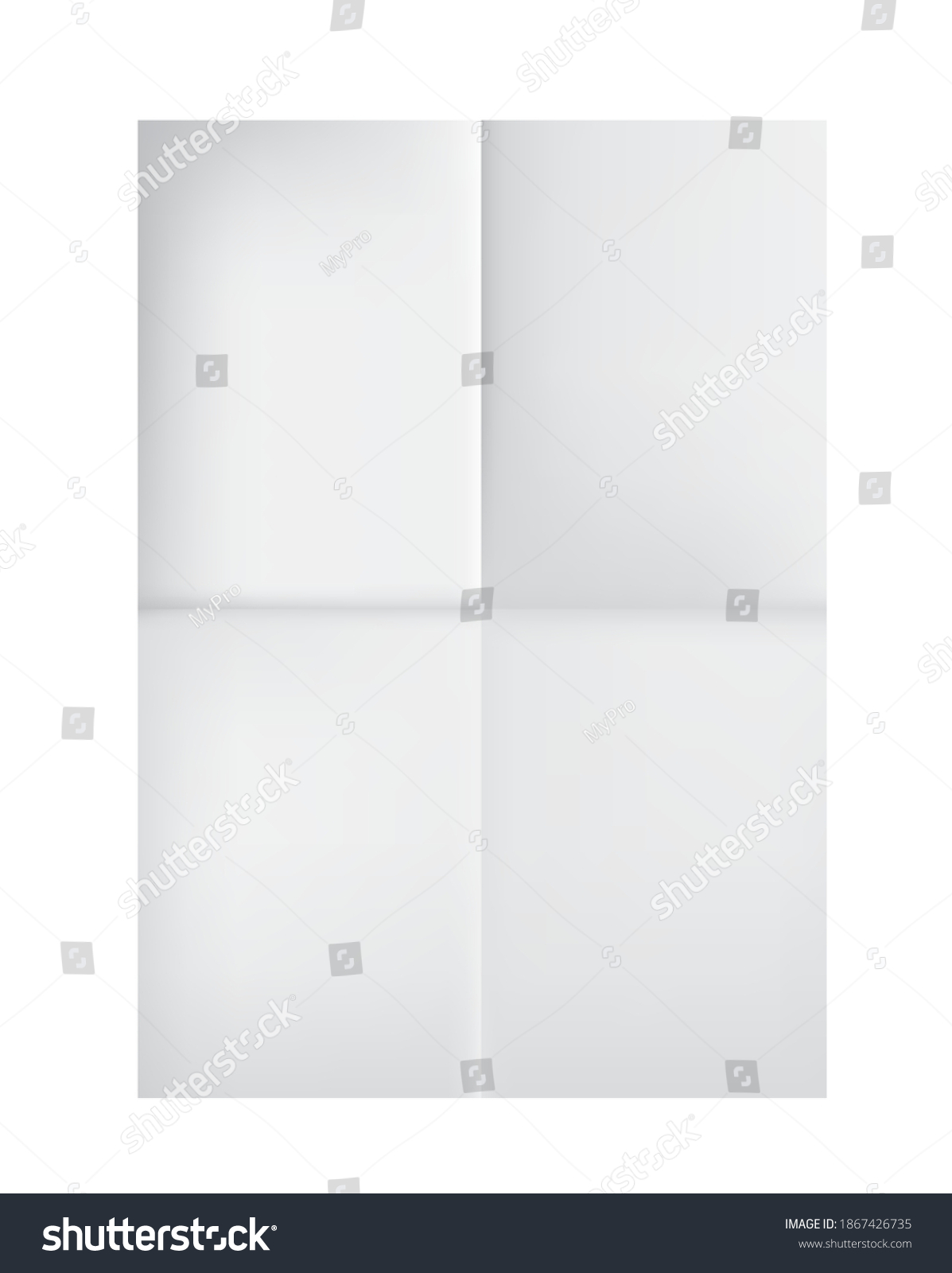 White Folded Paper Vector Illustration Stock Vector (Royalty Free ...
