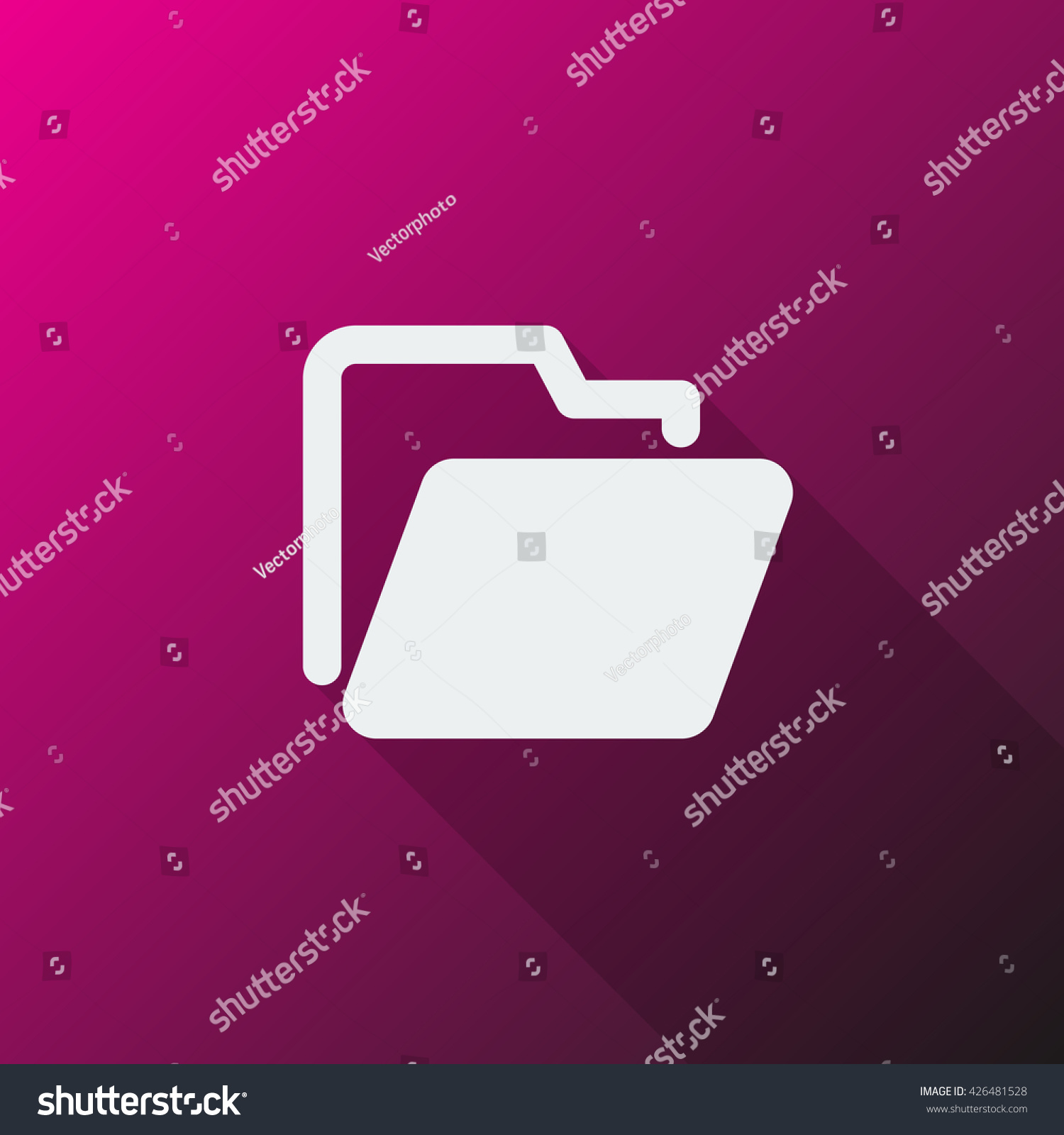 White Folder Icon On Pink Background: เวกเตอร์สต็อก (ปลอดค่าลิขสิทธิ์ ...