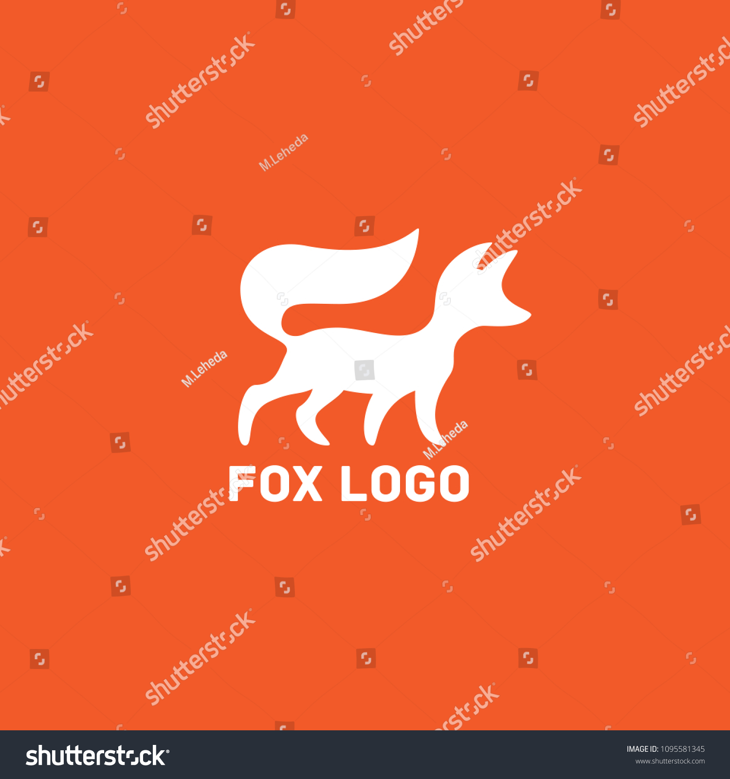 White Fox Logo Design Template Vector Stock Vector (Royalty Free ...