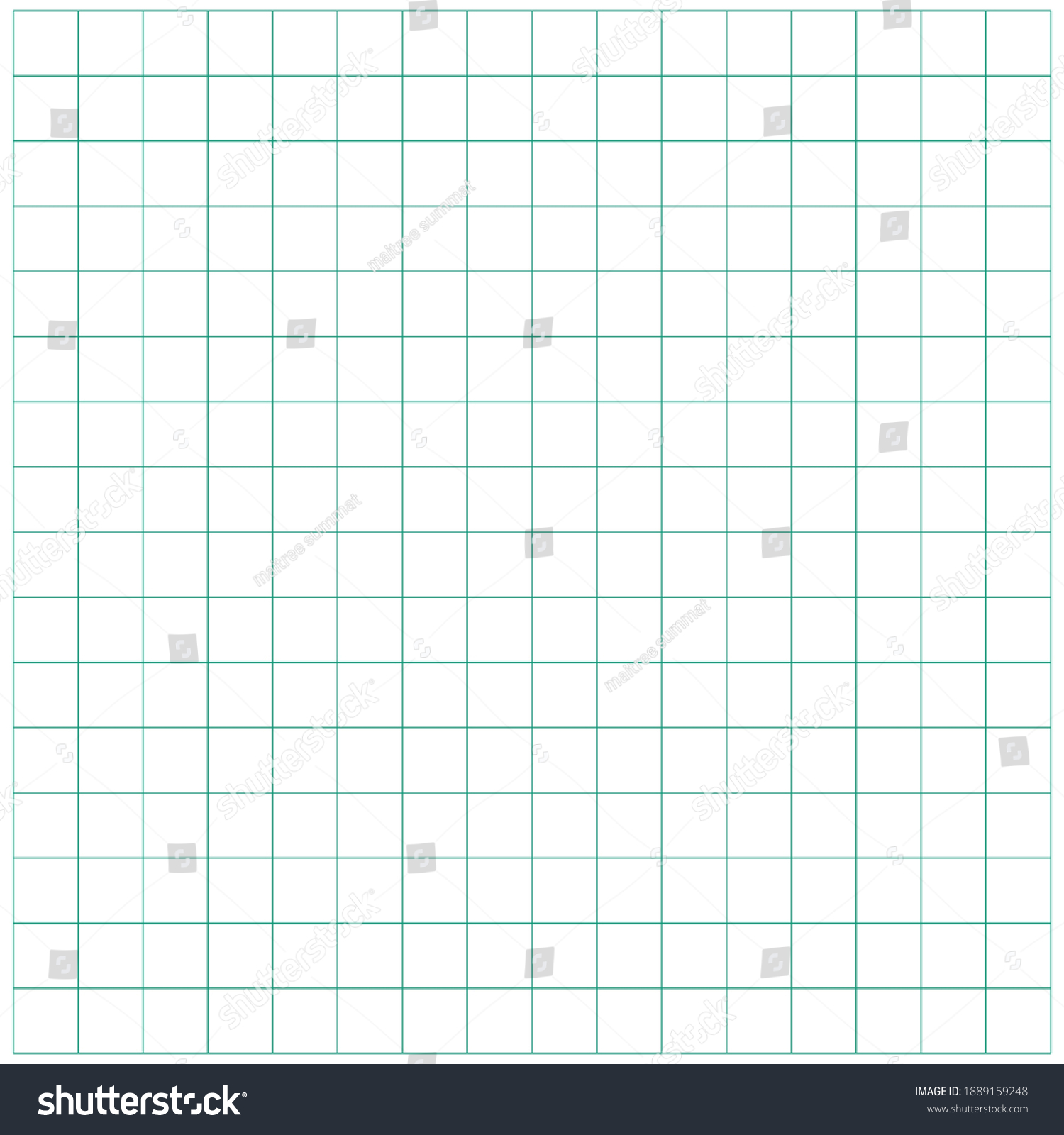 White Graph Paper Green Lines Square Stock Vector Royalty Free 1889159248