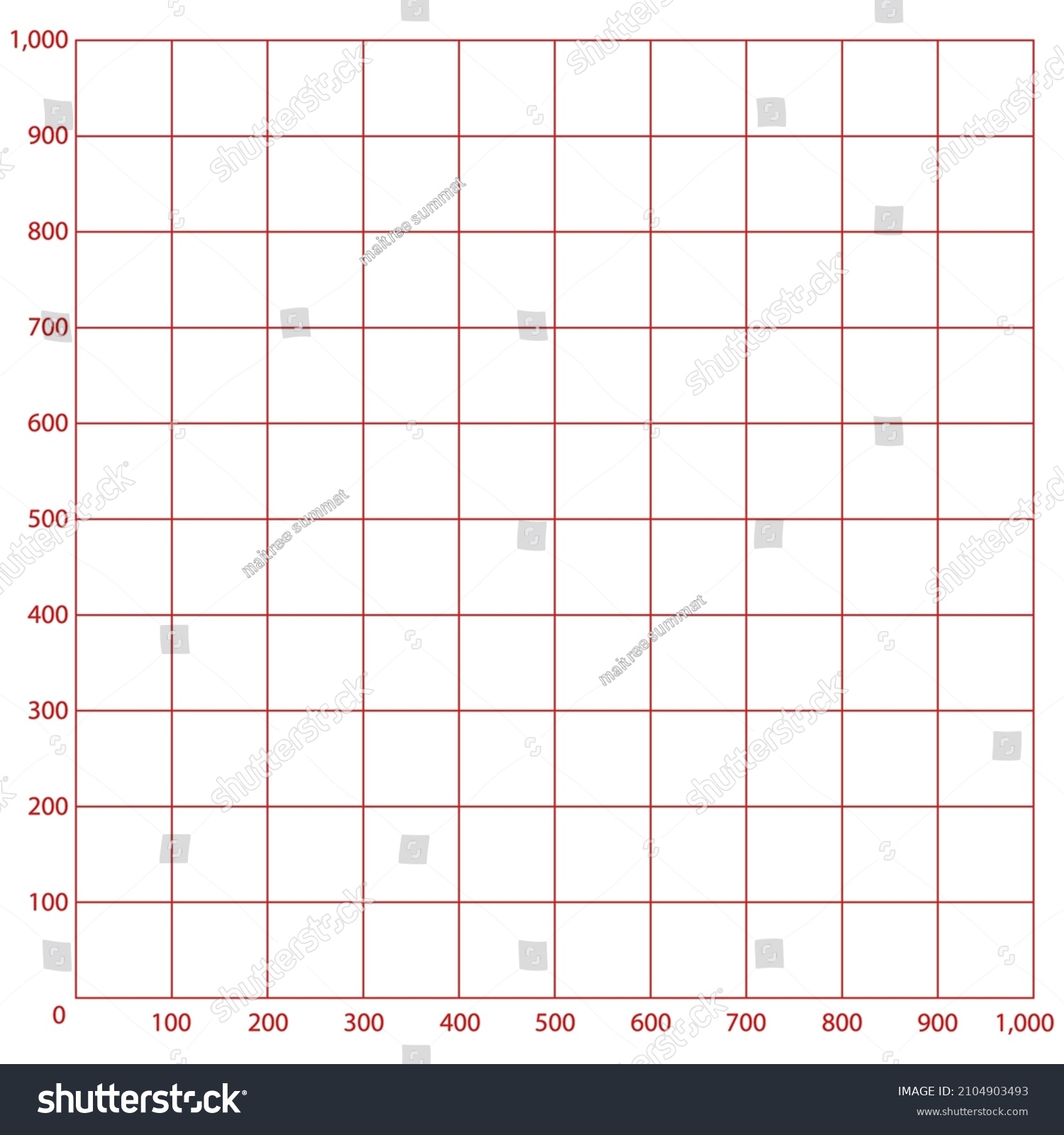 White Graph Paper Red Graph Lines Stock Vector (Royalty Free ...