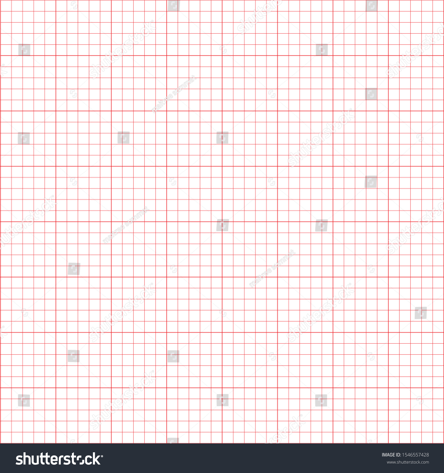 White Graph Paper Red Lines Stock Vector (Royalty Free) 1546557428