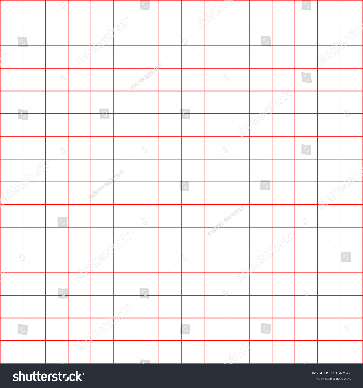 White Graph Paper Red Lines Square Stock Vector (Royalty Free) 1651643947