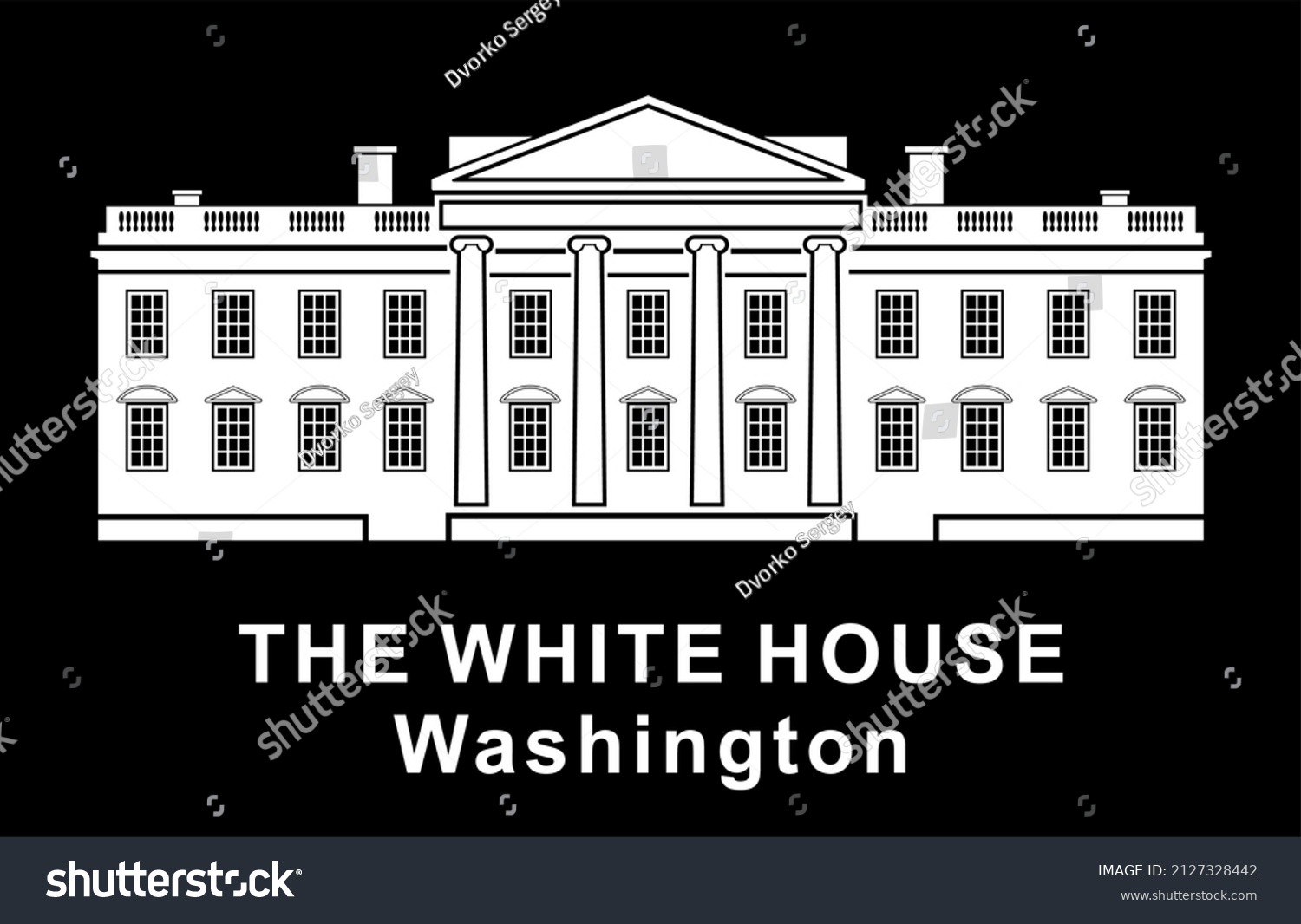 White House Detailed Vector Image Stock Vector (Royalty Free ...
