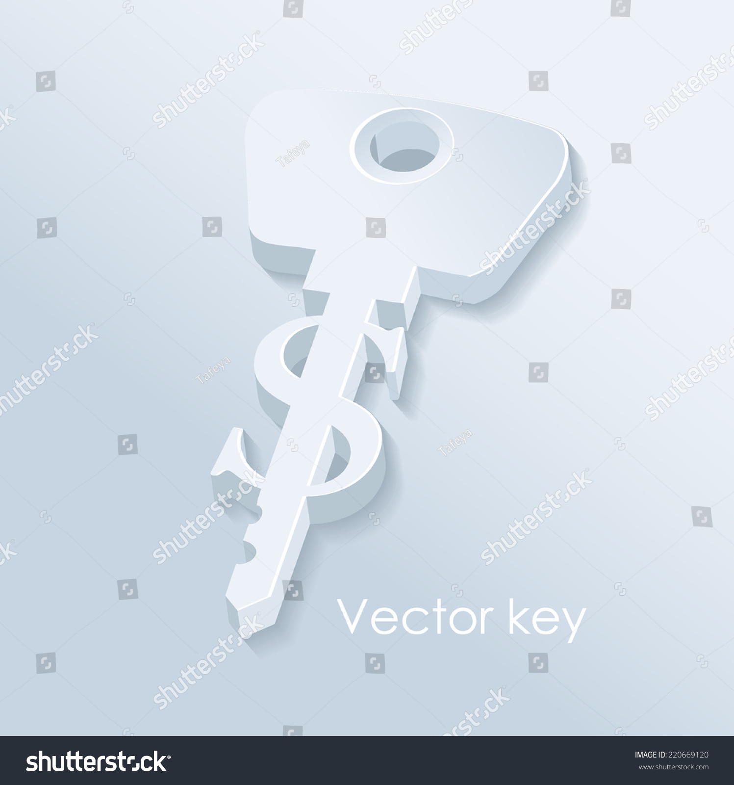 White Key Vector Illustration Stock Vector (Royalty Free) 220669120 ...