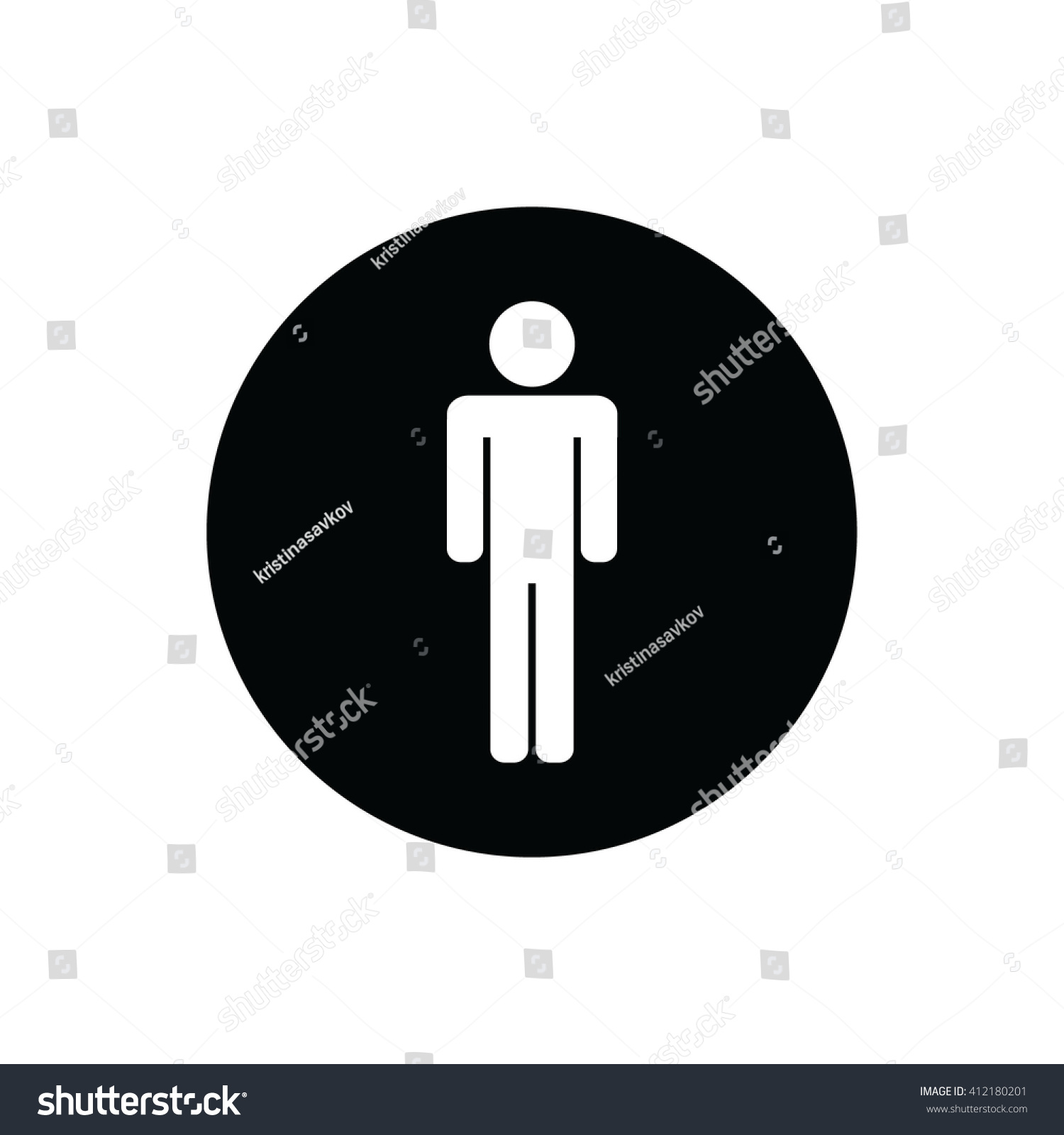 White Man Sign Vector Illustration Stock Vector (Royalty Free ...