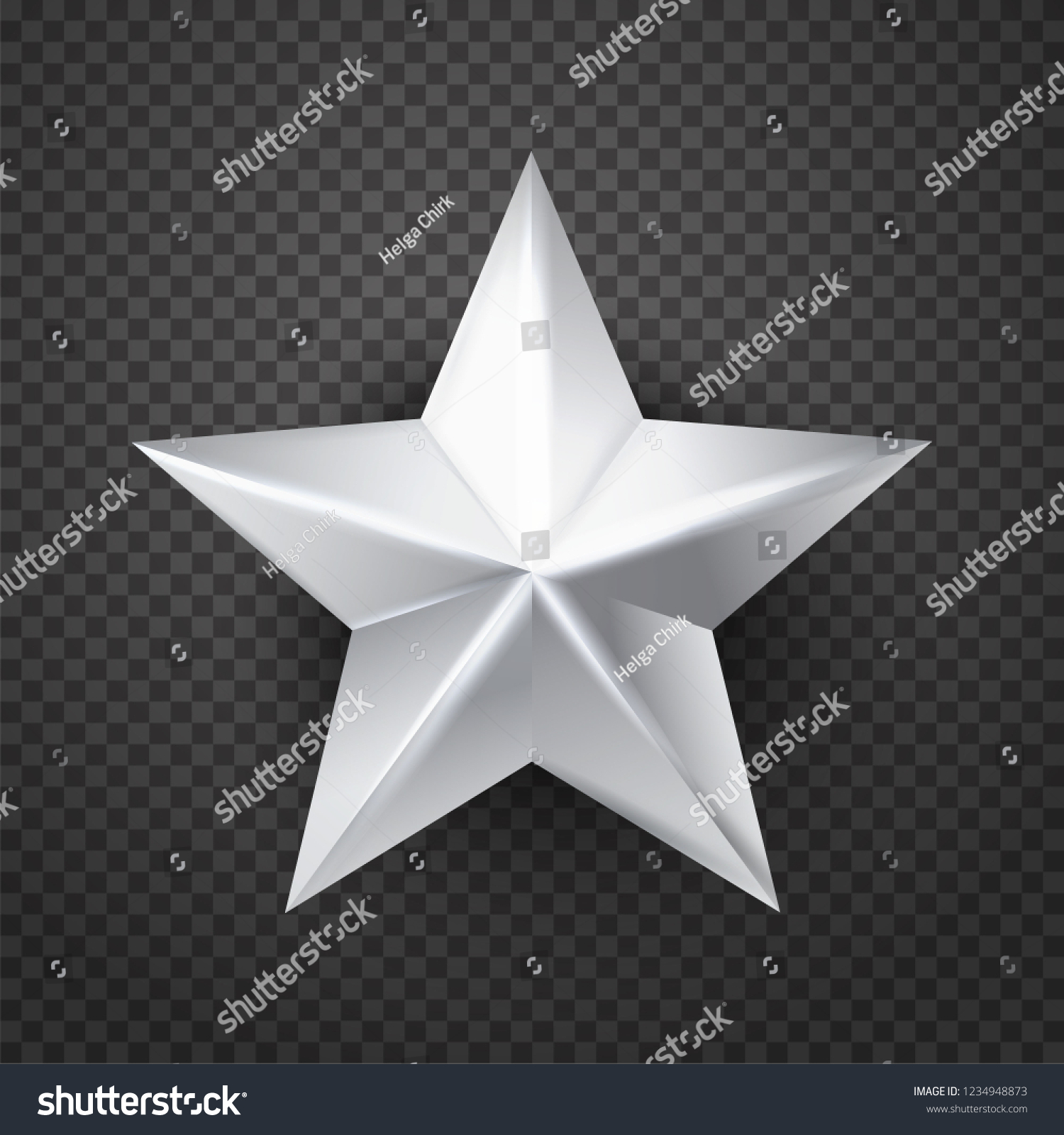White Metal Star Vector Illustration Stock Vector (Royalty Free ...