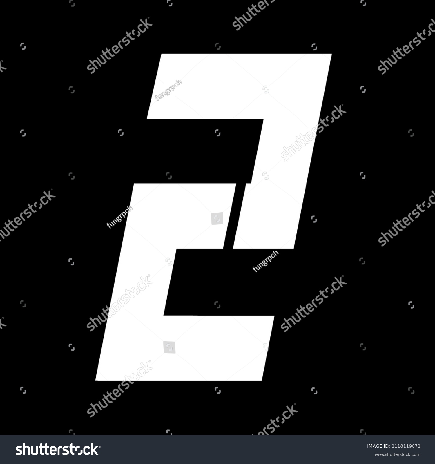 White Number Black Background Stock Vector (Royalty Free) 2118119072 ...