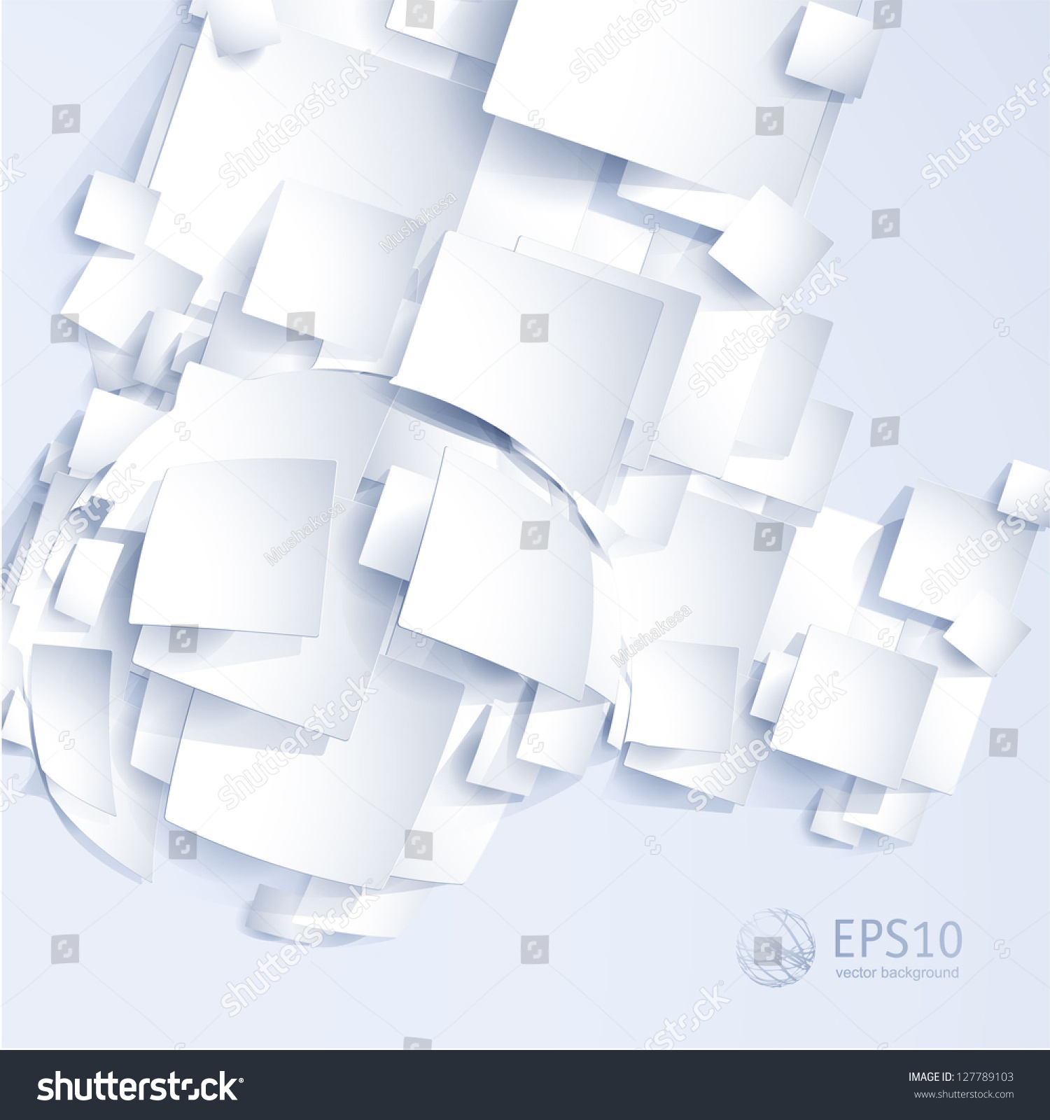 White On White Paper Light Background Stock Vector (Royalty Free ...