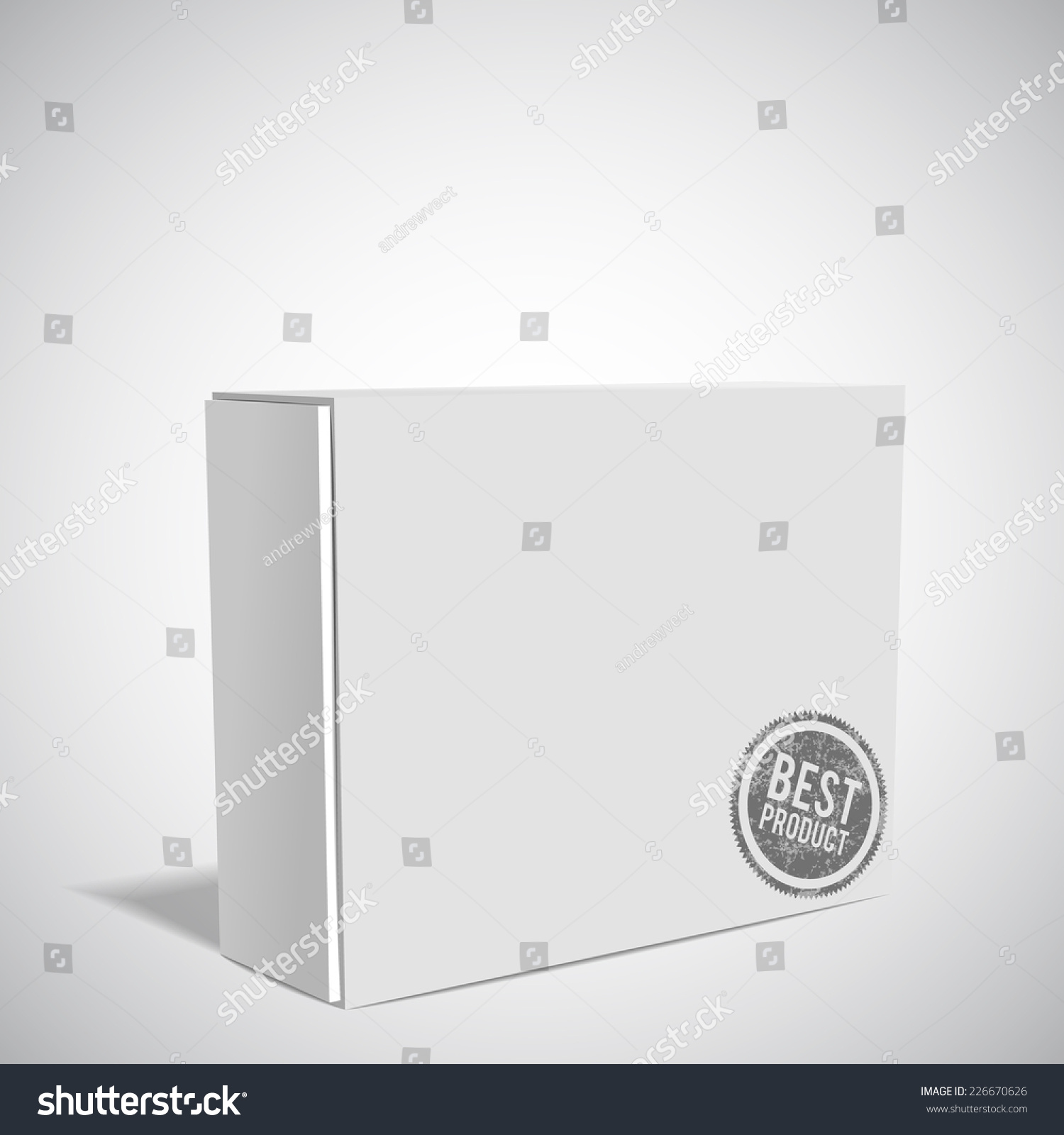 White Package Box. Mockup 스톡 벡터 일러스트레이션 226670626 : Shutterstock