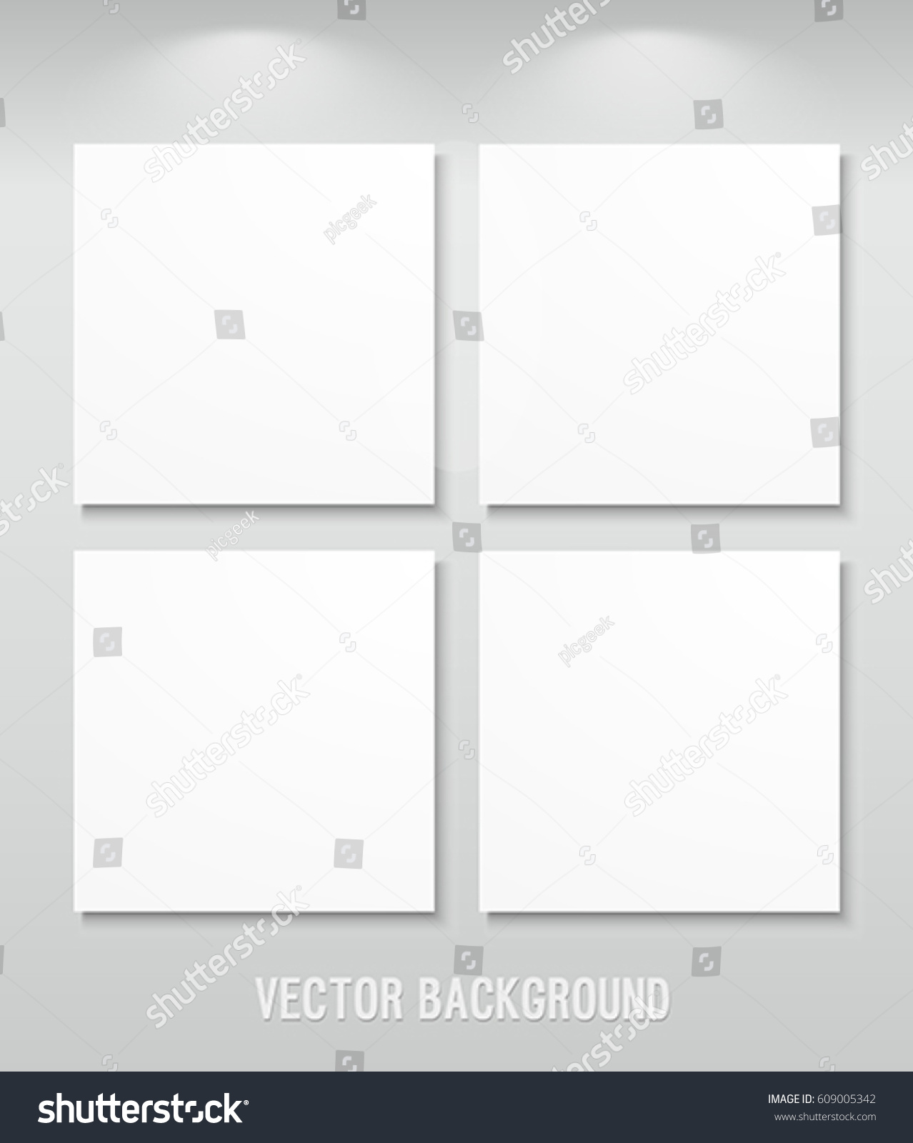 White Paper Set Vector Illustration Stock Vector 609005342 - Shutterstock