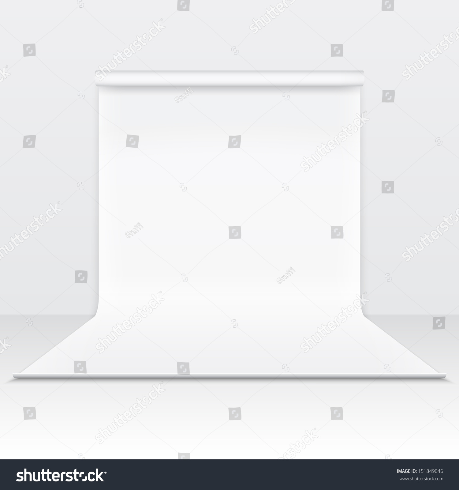 White Paper Studio Backdrop Vector Illustration Stock Vector (Royalty ...