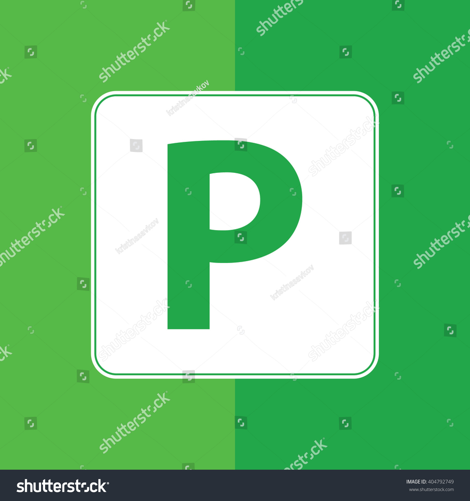 White Parking Vector Sign Green Background Stock Vector (Royalty Free ...