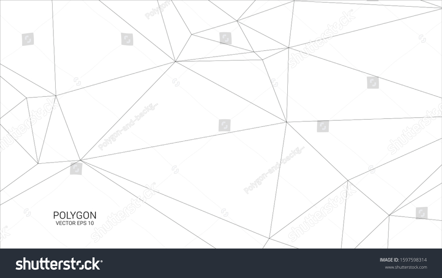 White Polygon Background Vector Polygon Abstract Stock Vector (Royalty ...