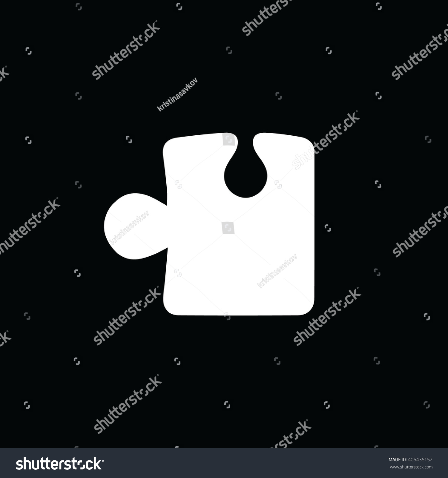 White Puzzle Icon Vector Illustration Black Stock Vector (Royalty Free ...