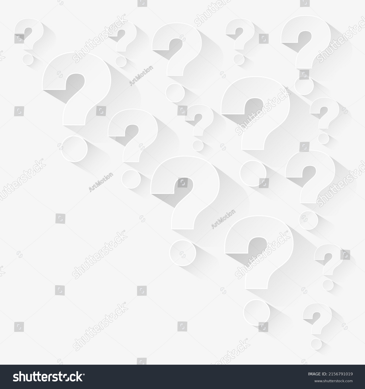 White Question Mark Background Minimal Style Stock Vector (Royalty Free ...