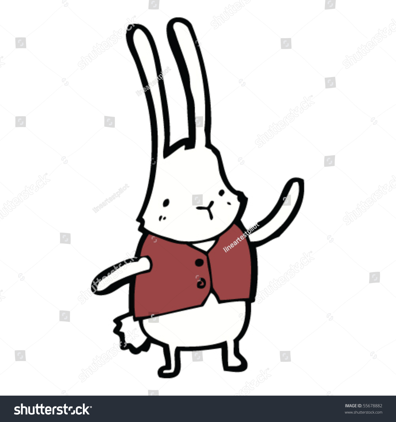 White Rabbit Cartoon Stock Vector Illustration 55678882 : Shutterstock