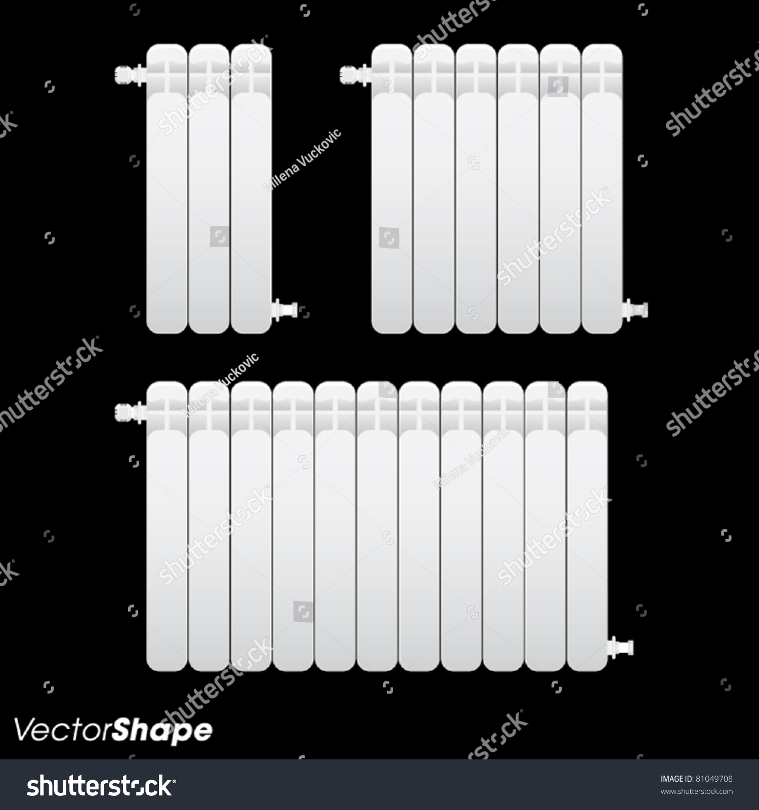 White Radiator Heater Bars Vector Illustration: เวกเตอร์สต็อก (ปลอดค่า ...