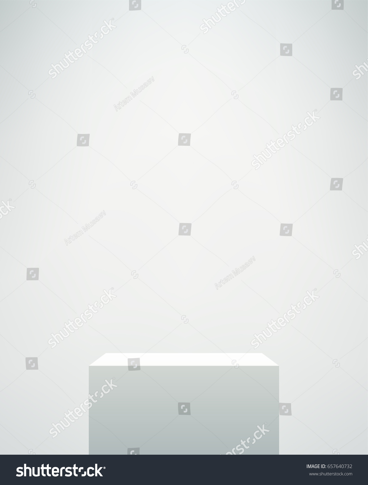 White Rectangle Vector Empty Pedestal White Stock Vector (Royalty Free ...