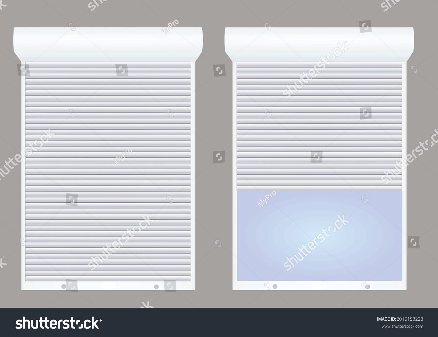 White Roller Shutters Vector Illustration Stock Vector (Royalty Free ...