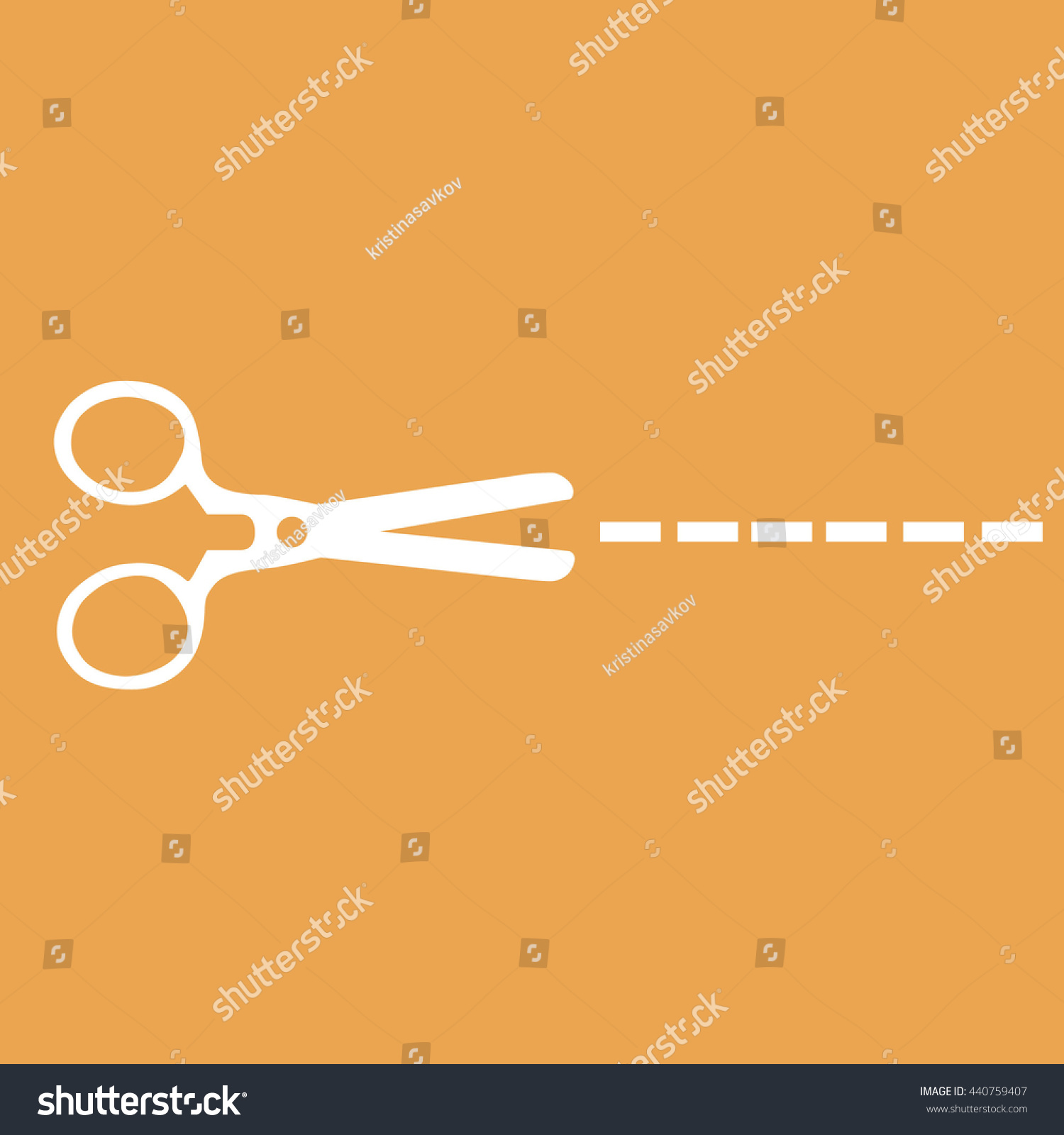 White Scissors Icon Cut Vector Illustration Stock Vector (Royalty Free ...