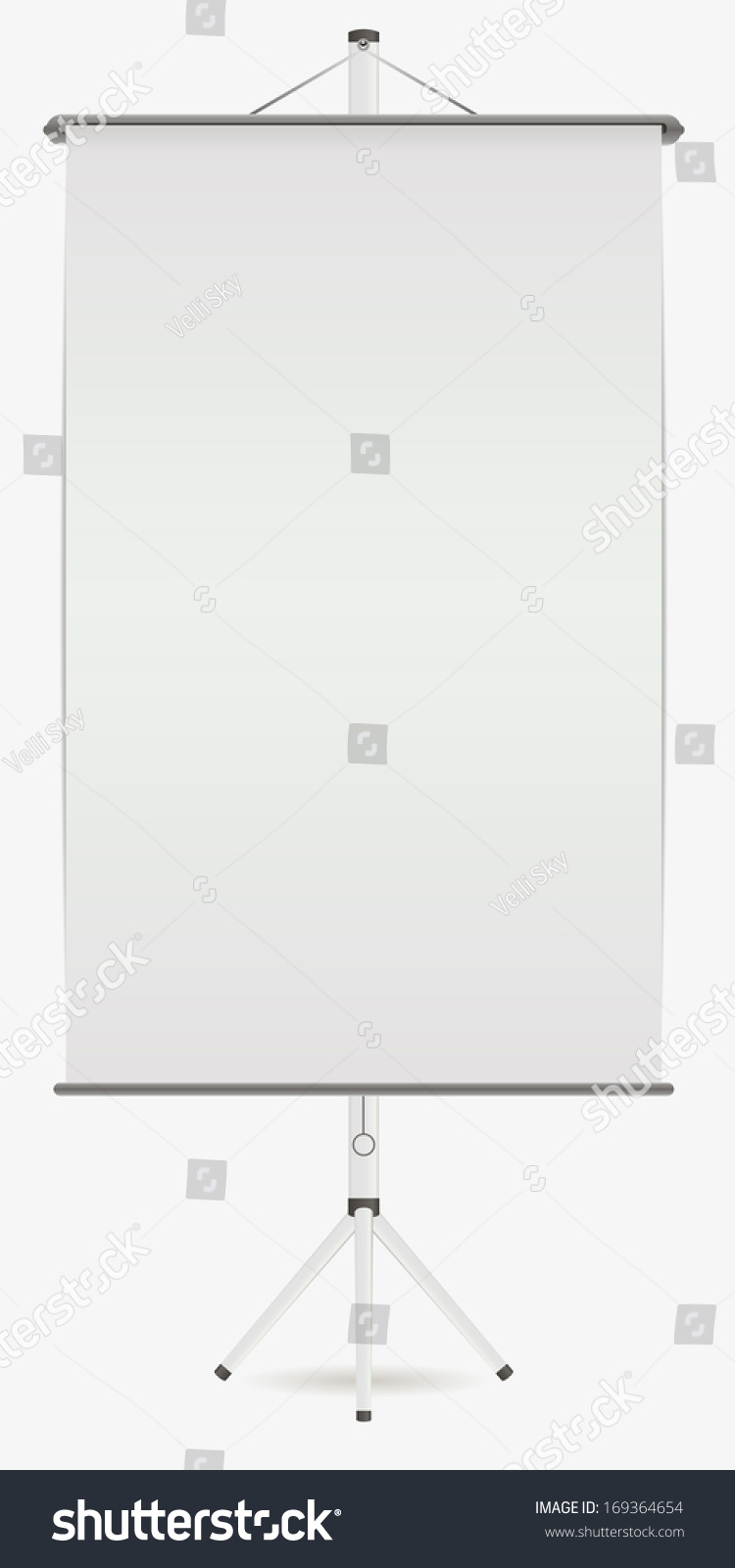 White Screen Projector Vertical On Stand Stock Vector (Royalty Free ...