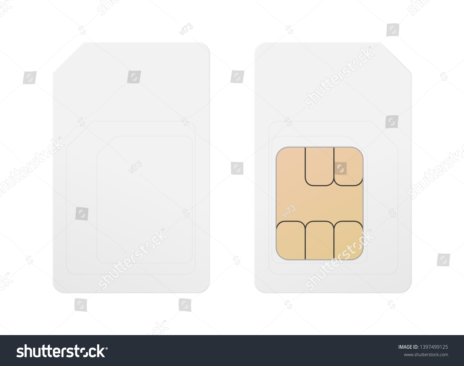 Vektor Stok White Sim Card Template Realistic Vector (Tanpa Royalti ...