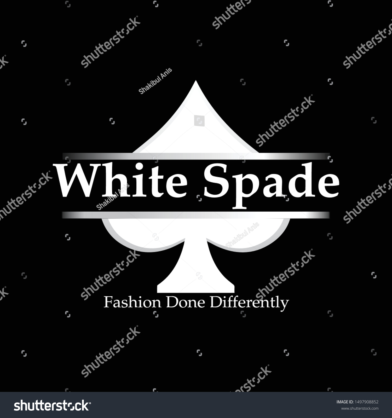 White Spade Logo Vector Illustration Art Stock Vector (Royalty Free ...