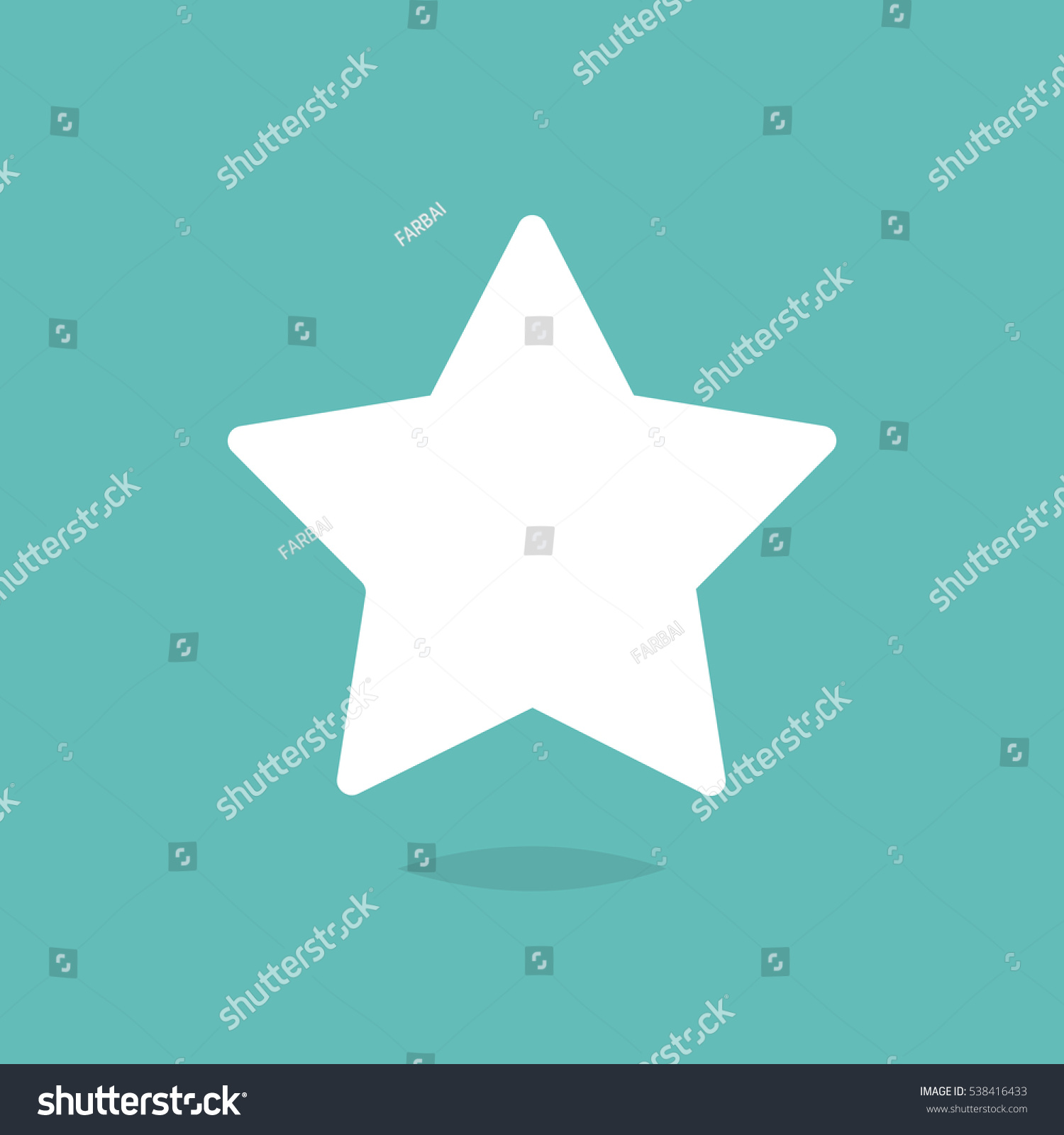 White Star Icon Vector Isolated Stock Vector (Royalty Free) 538416433 ...