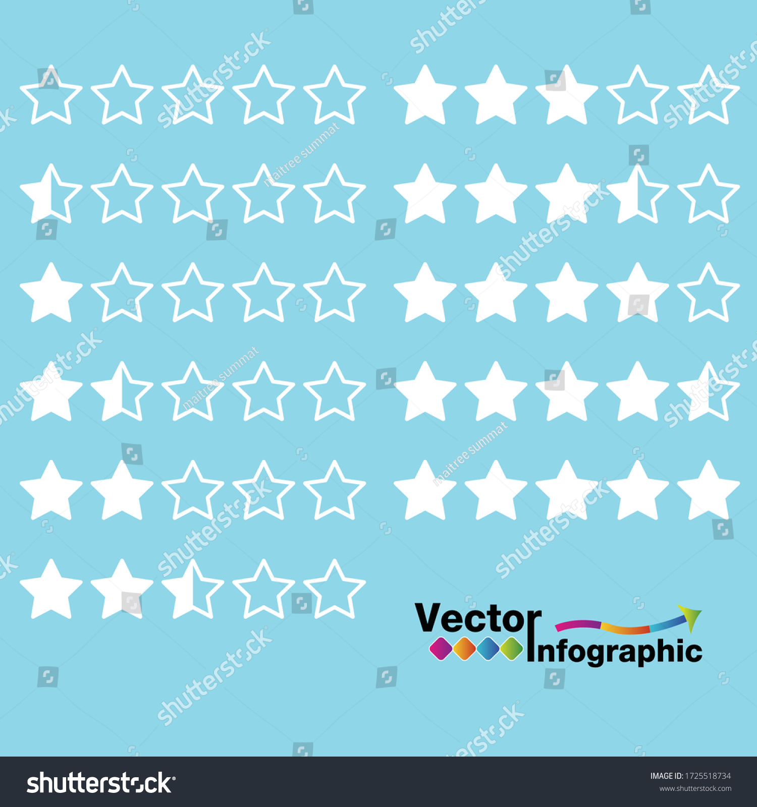 White Star Level 11 Levels Icon Stock Vector (Royalty Free) 1725518734 ...