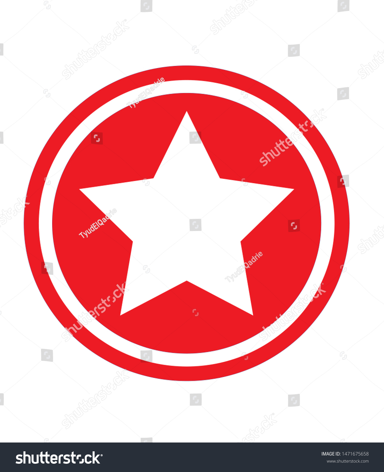 White Star Logo Red Circle Vector Stock Vector (Royalty Free ...