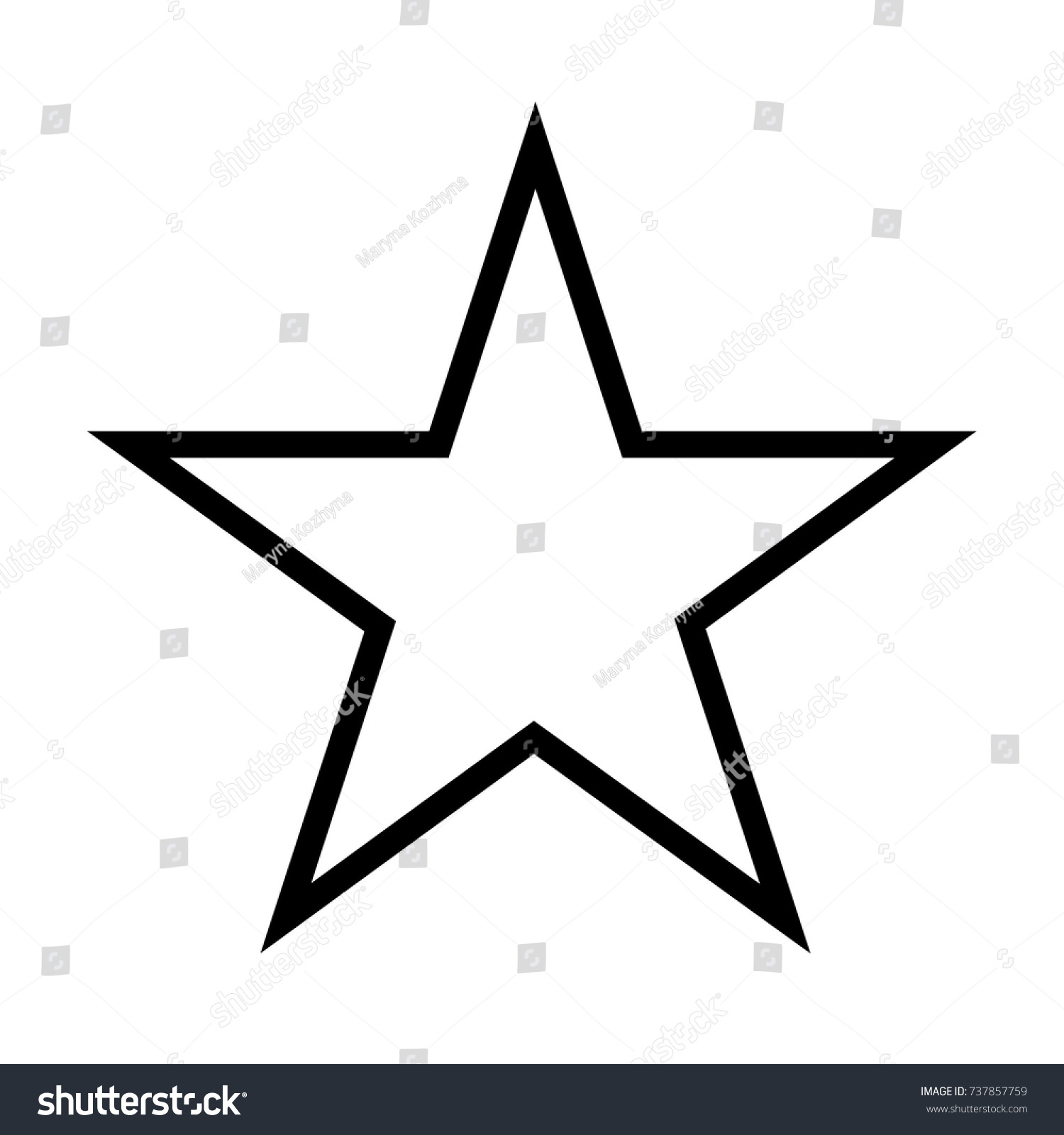 White Star Vector Icon Star Stok Vektör (Telifsiz) 737857759 | Shutterstock