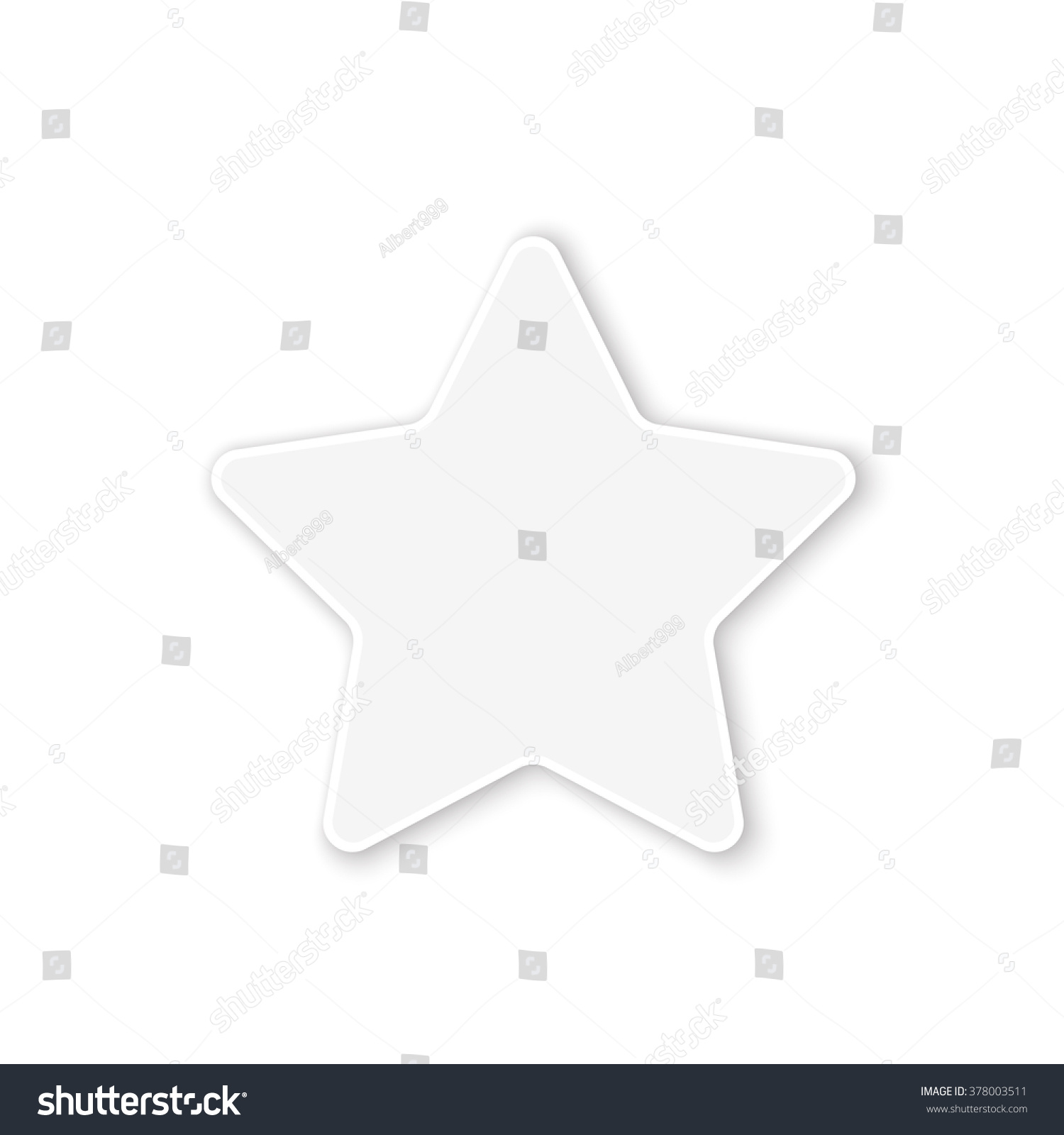 White Star Vector Illustration Stock Vector (Royalty Free) 378003511 ...