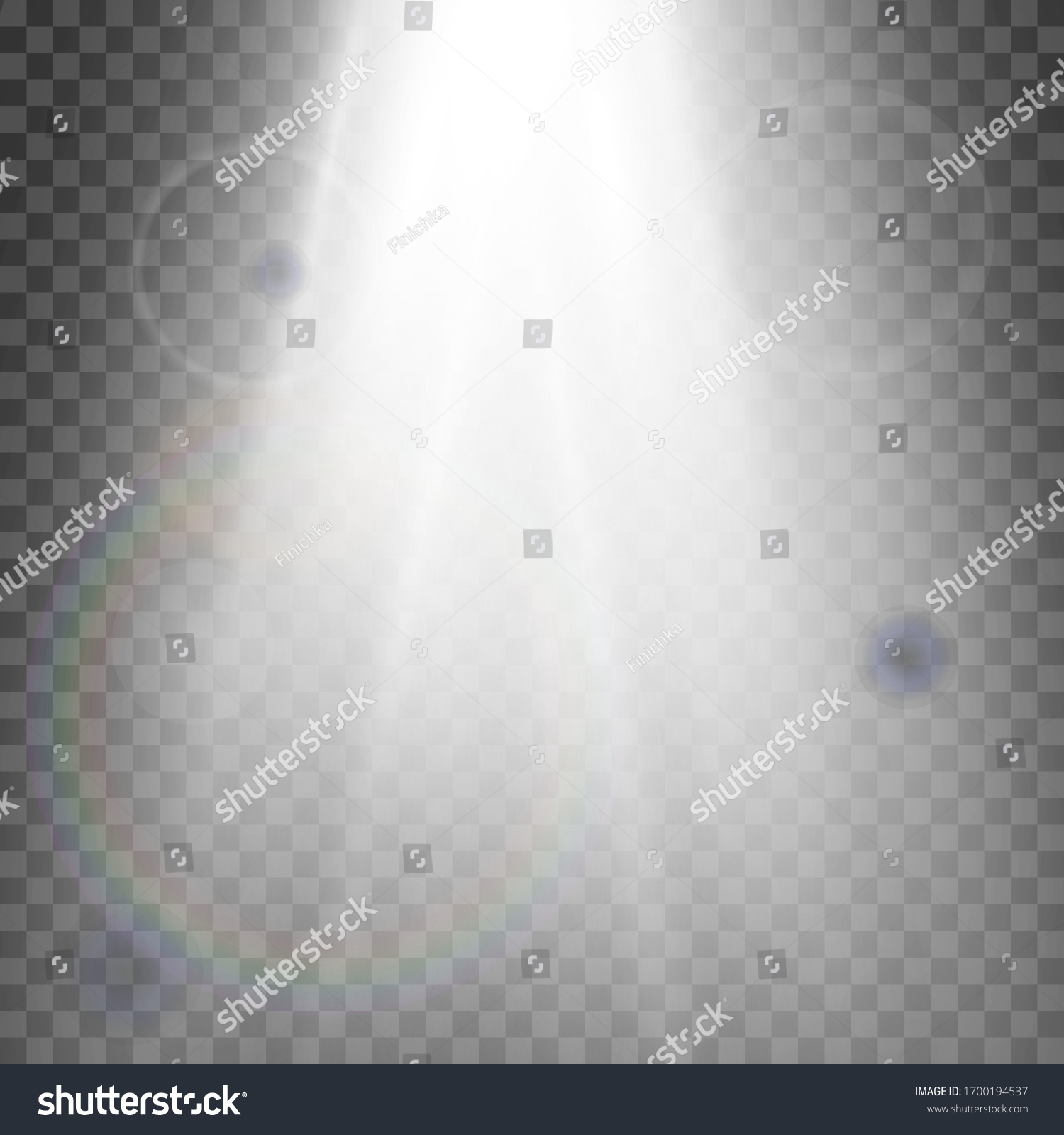 White Sun Rays Glow Light Effect Stock Vector (Royalty Free) 1700194537 ...