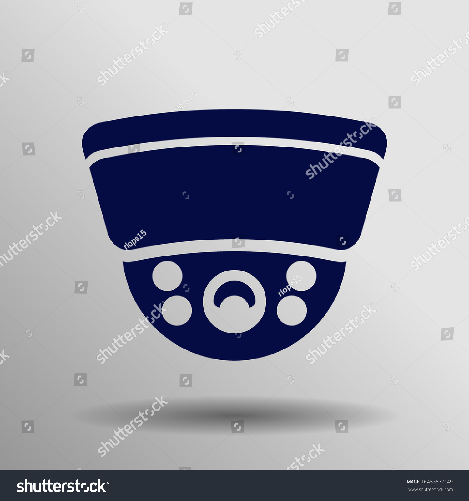 White Surveillance Camera Cctv Warning Sign Stock Vector (Royalty Free ...