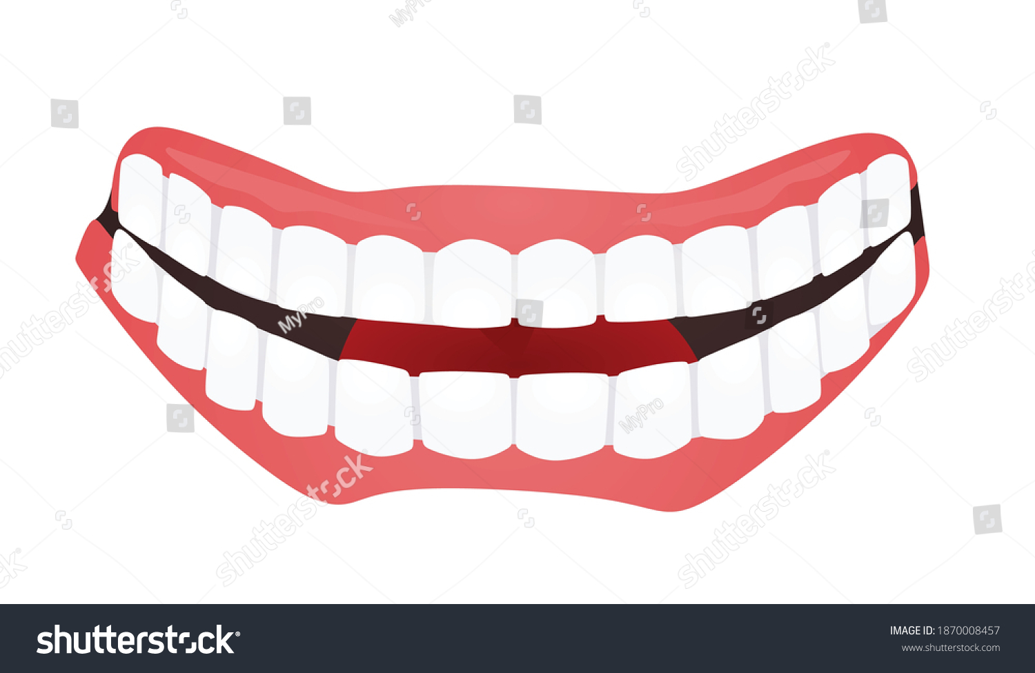 White Teeth Isolated Vector Illustration Stock Vector (Royalty Free ...