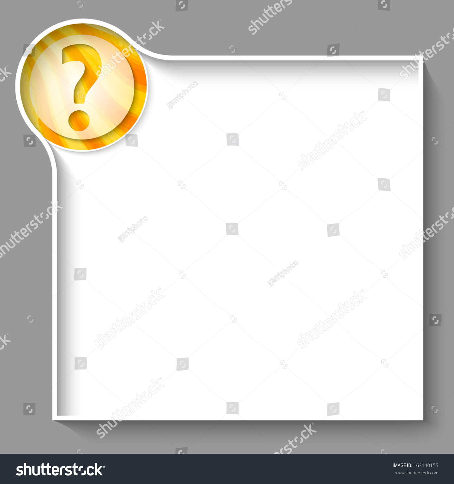 White Text Box Any Text Question Stock Vector (Royalty Free) 163140155