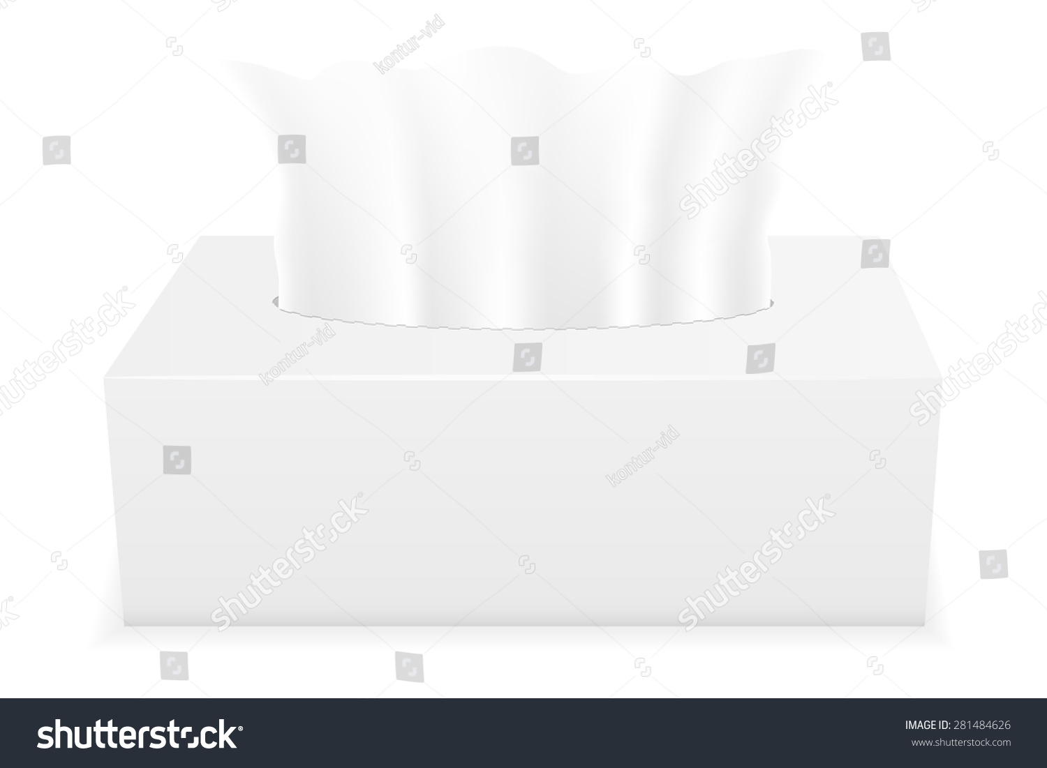 White Tissue Box Vector Illustration Isolated Stock Vector (Royalty ...