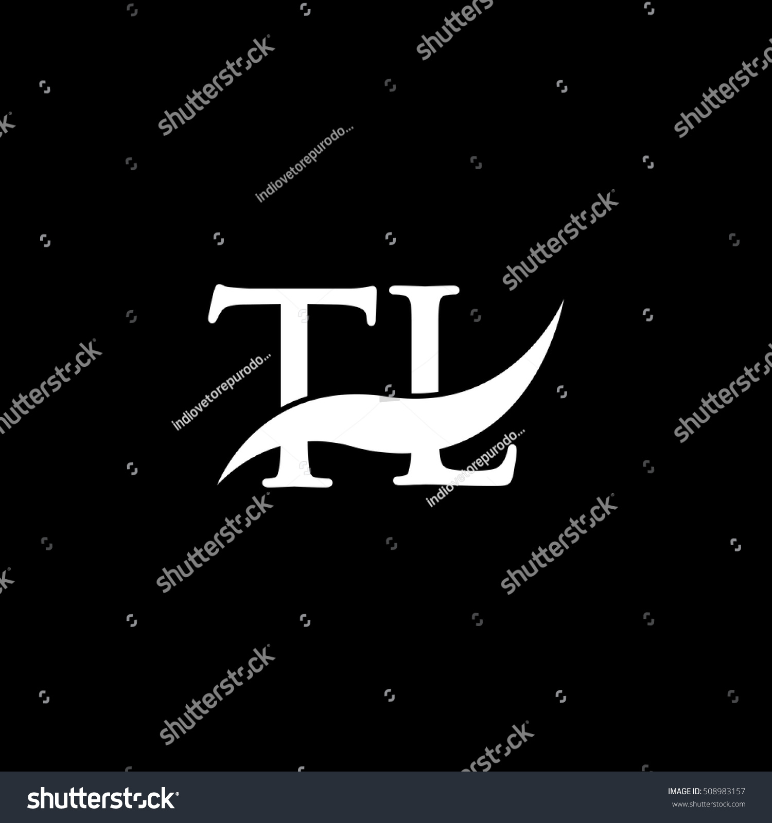 White Tl Swoosh Logo Vector Stock Vector (Royalty Free) 508983157 ...