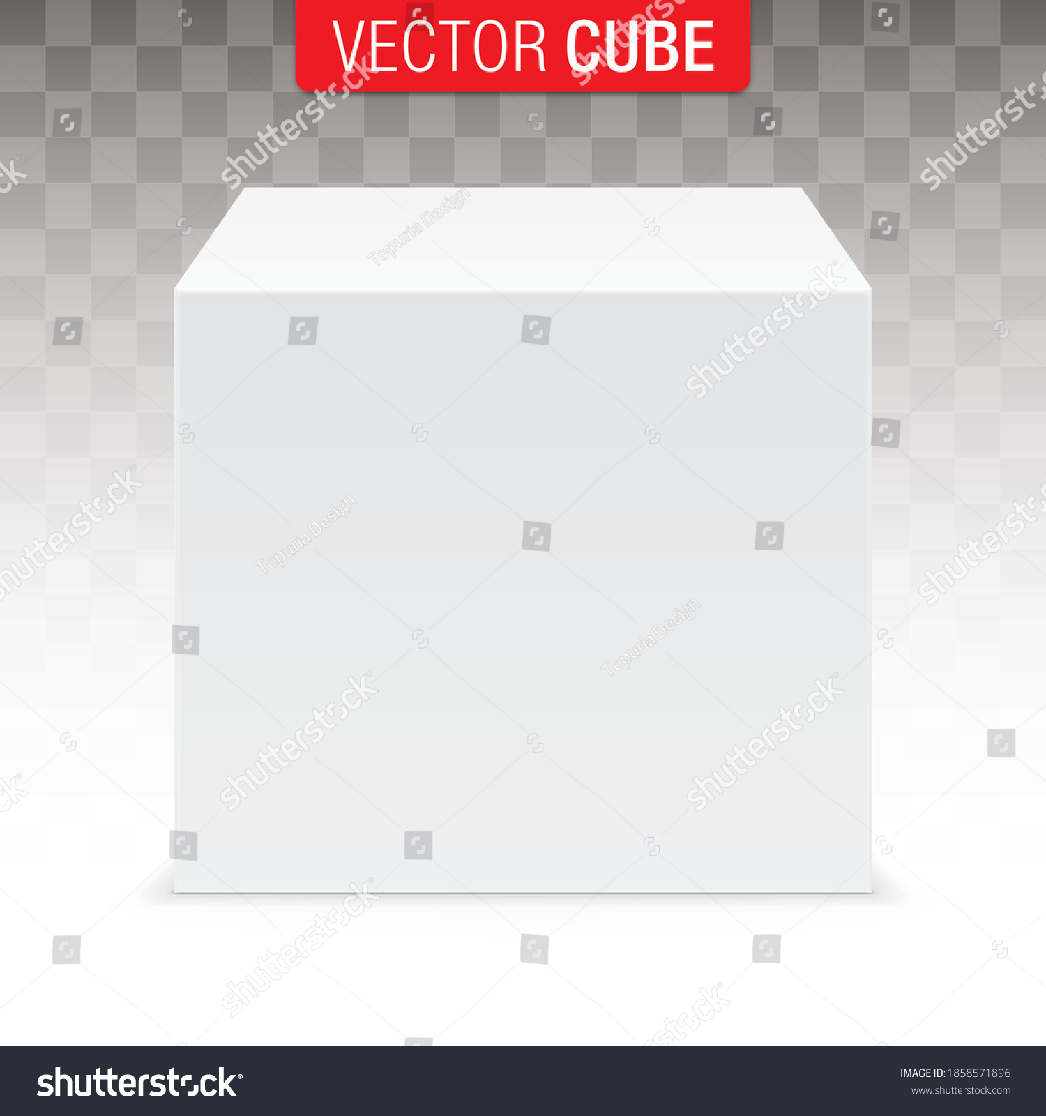 White Vector Cube Isolated On Transparent Stock Vector (Royalty Free ...