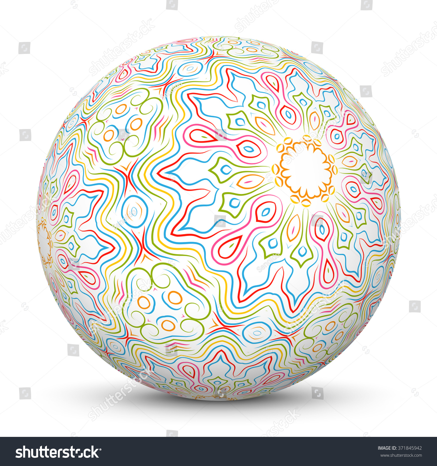 White Vector 3d Sphere Abstract Filigree Stock Vector (Royalty Free) 371845942 | Shutterstock