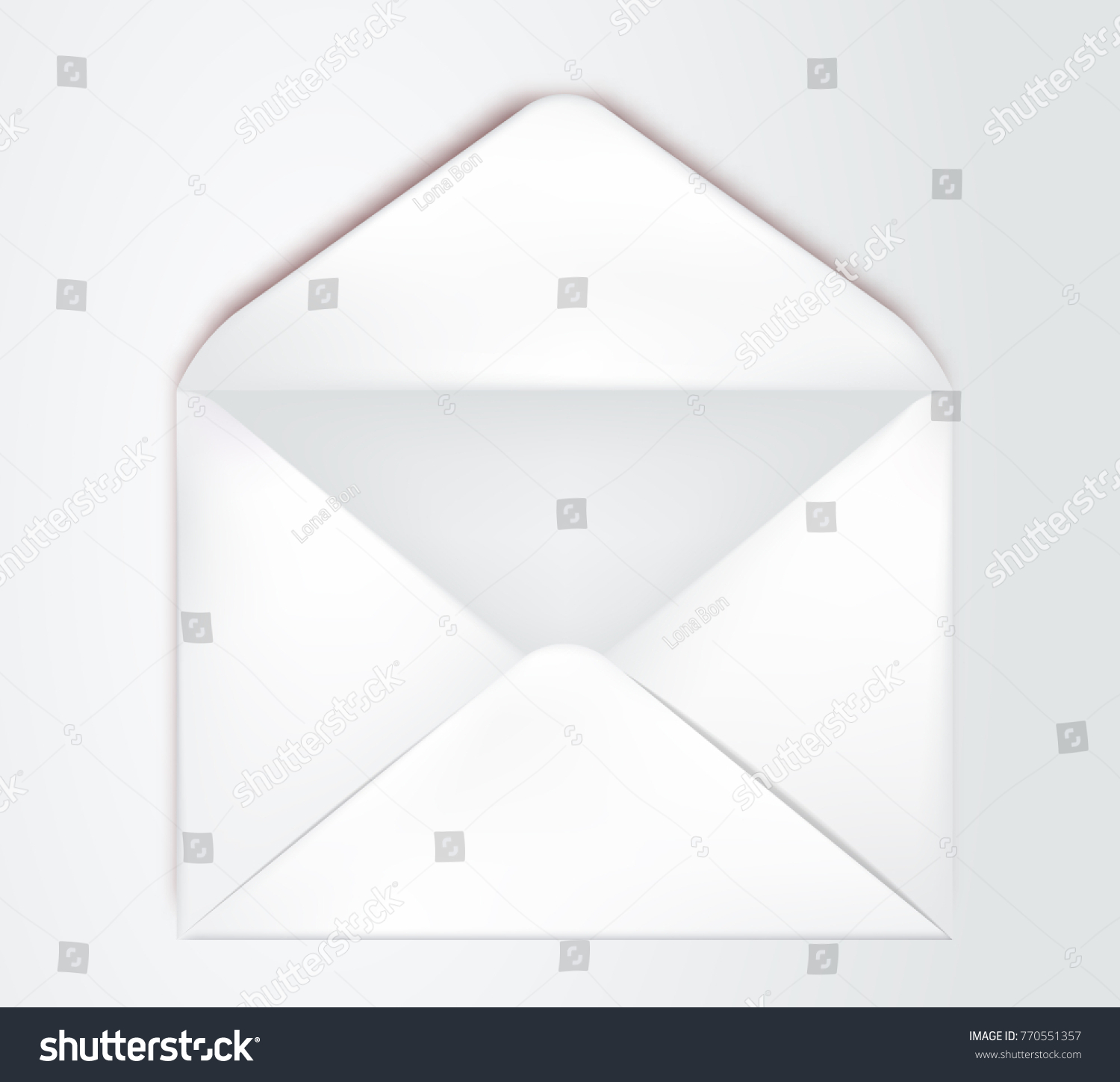 White Vector Envelope Template Opened Envelope: vector de stock (libre ...