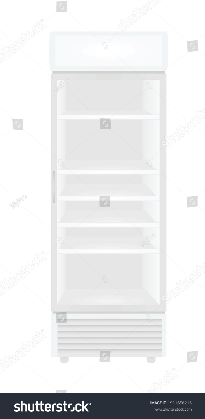 White Vertical Fridge Vector Illustration: เวกเตอร์สต็อก (ปลอดค่า ...