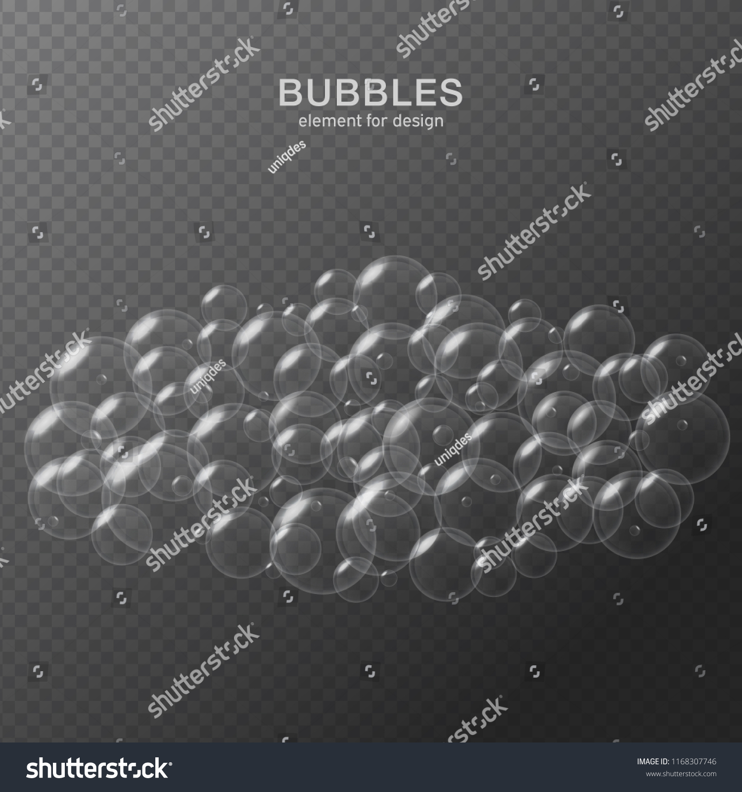 White Water Bubbles On Transparent Background: เวกเตอร์สต็อก (ปลอดค่า ...
